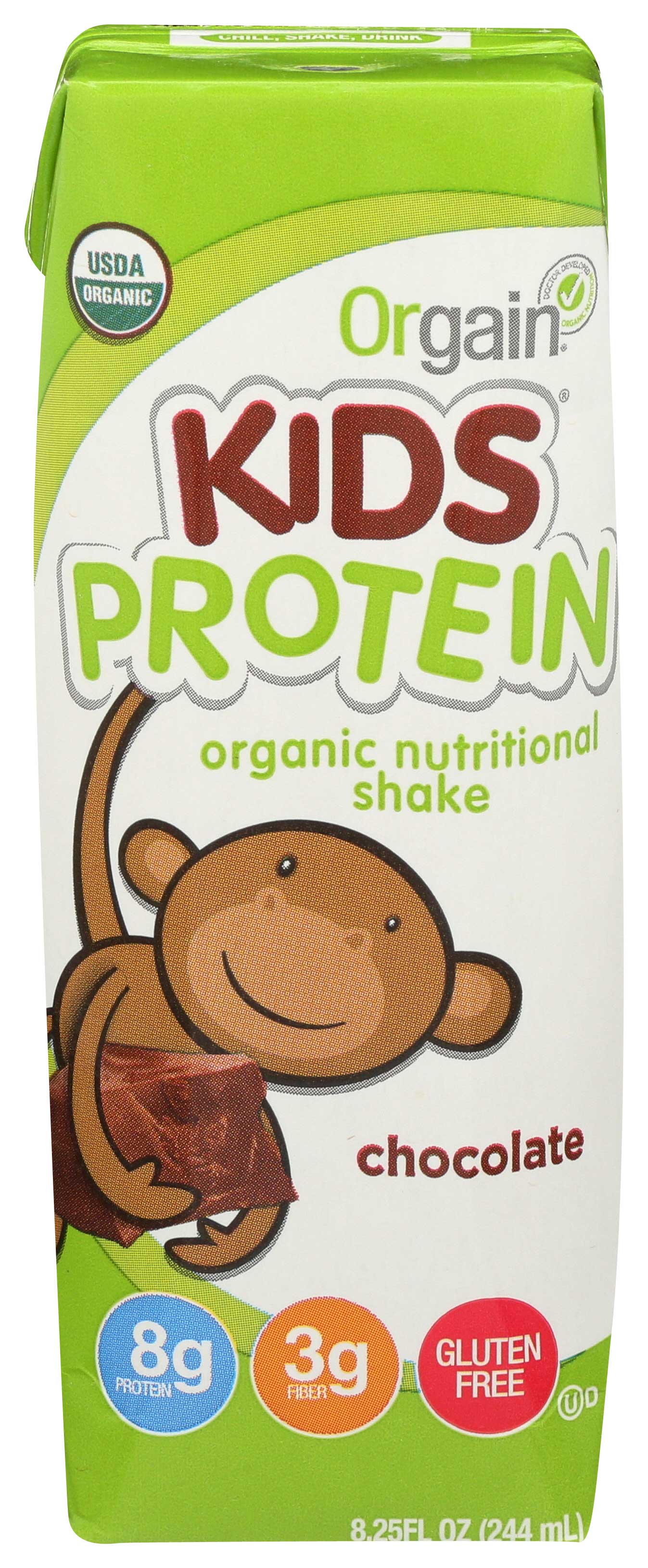 Orgain Organic Healthy Kids Chocolate Nutritional Shake, 8.25 Fluid ...
