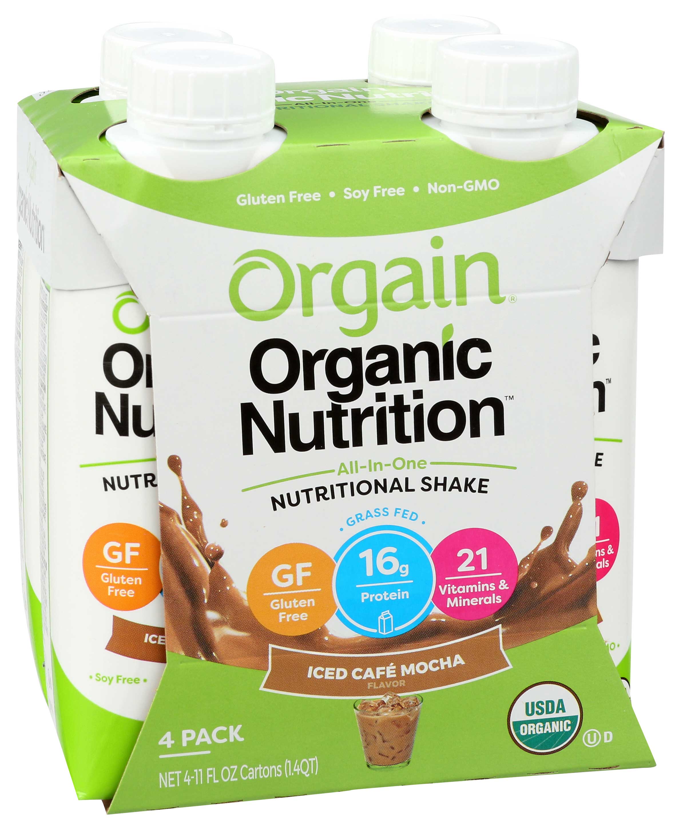 Orgain Organic Nutrition Iced Cafe Mocha Nutritional Shake, 11 Fluid ...