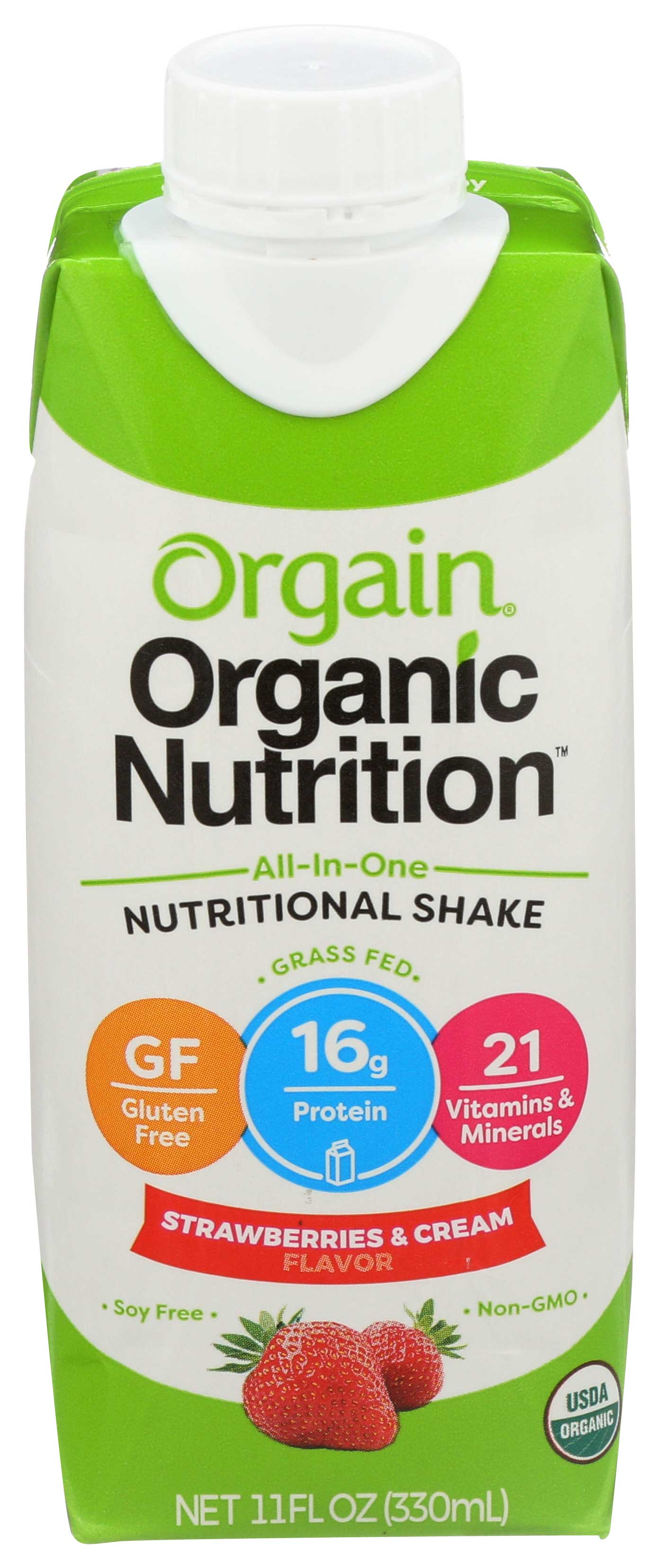 Orgain Organic Nutrition Strawberries and Cream Nutritional Shake ...