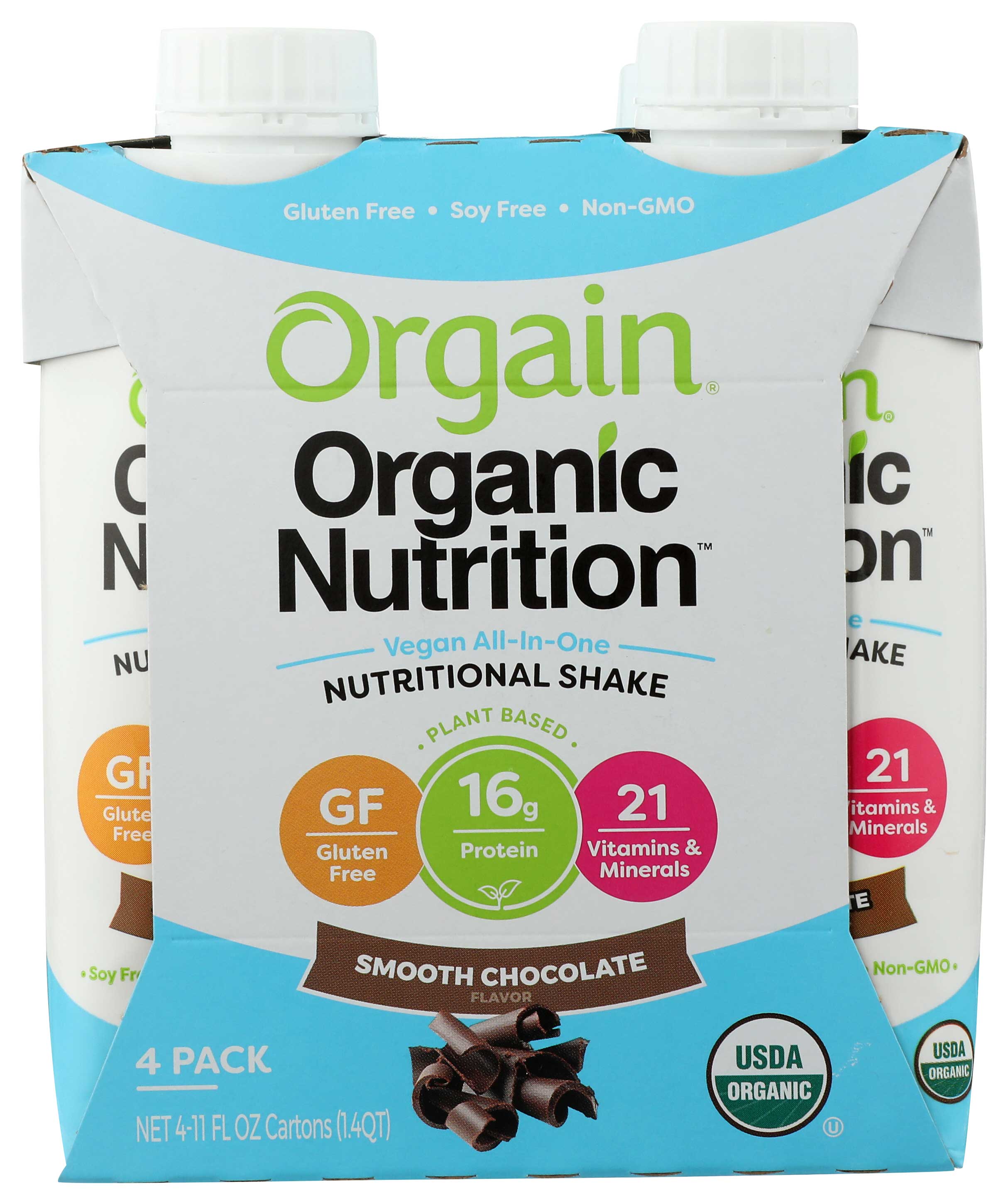Orgain Organic Nutrition Smooth Chocolate Nutritional Shake, 11 Fluid ...