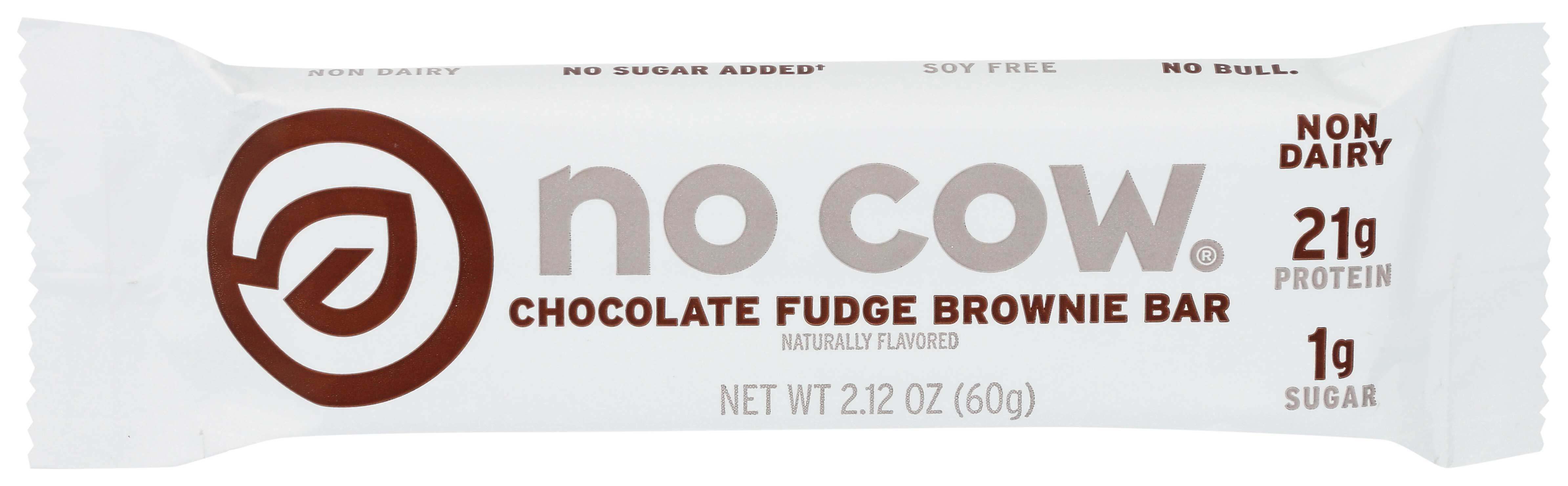 No Cow Chocolate Fudge Brownie Bar, 2.12 Ounce -- 12 per case