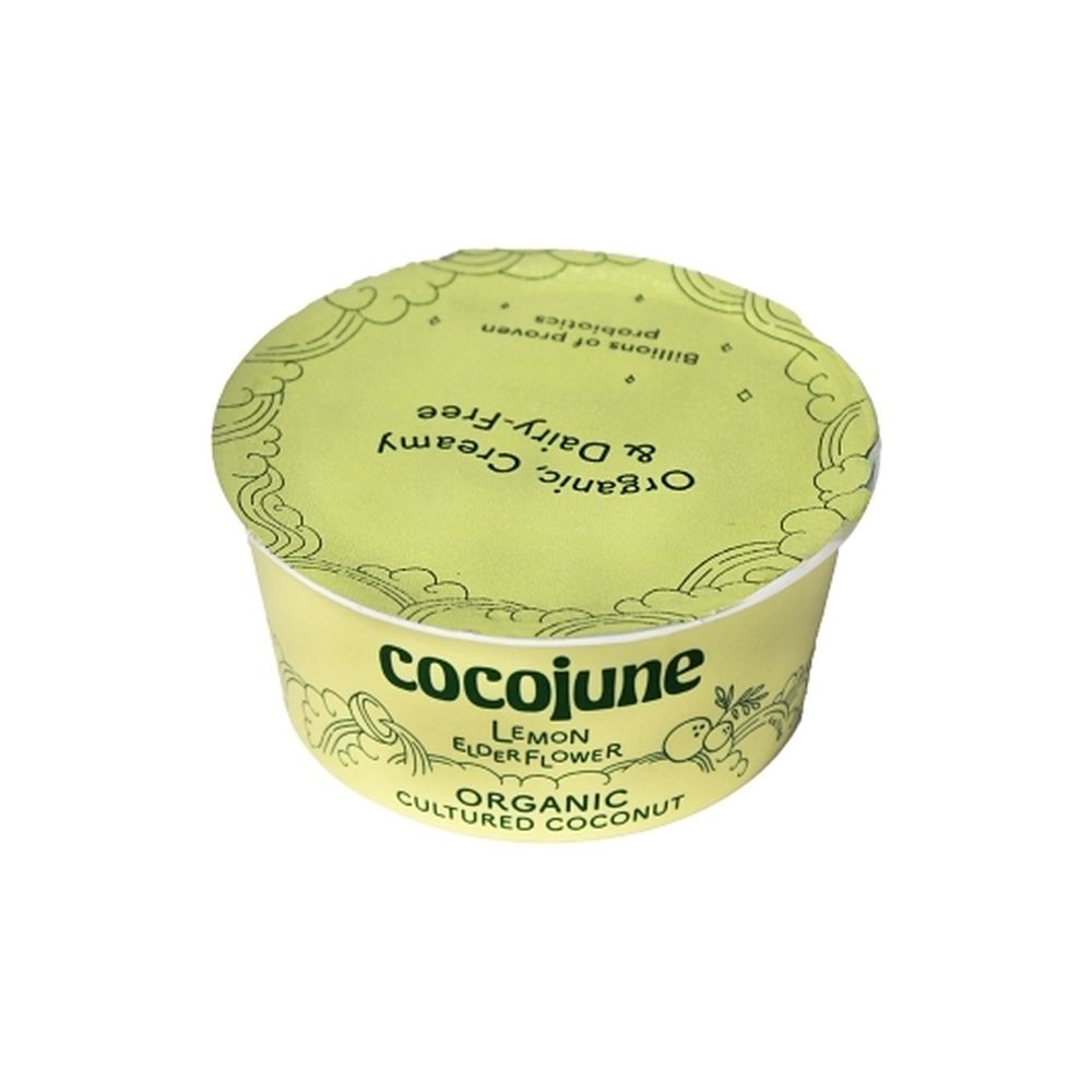 Cocojune Organic Lemon and Elderflower Cultured Coconut Yogurt, 4 Ounce ...