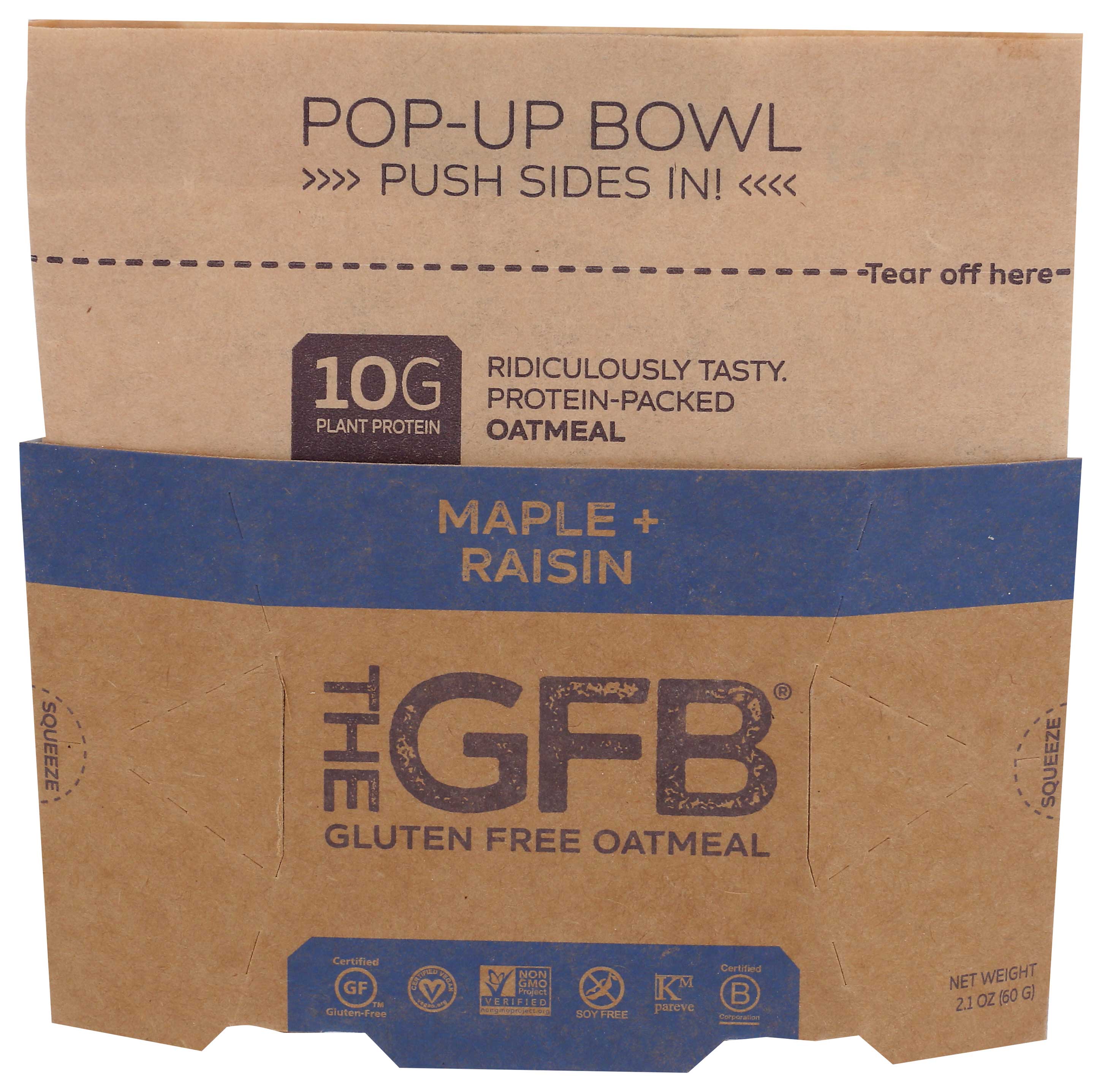The GFB Maple Raisin Oatmeal, 2 Ounce -- 6 per case | FoodServiceDirect ...