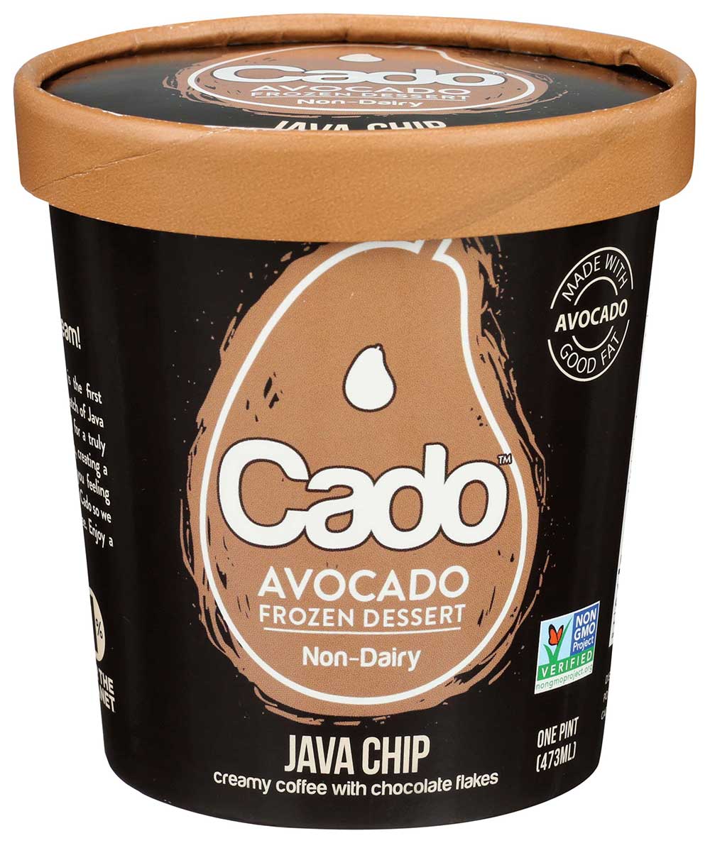 Cado Non Dairy Java Chip Avocado Ice Cream, 1 Pint -- 8 per case