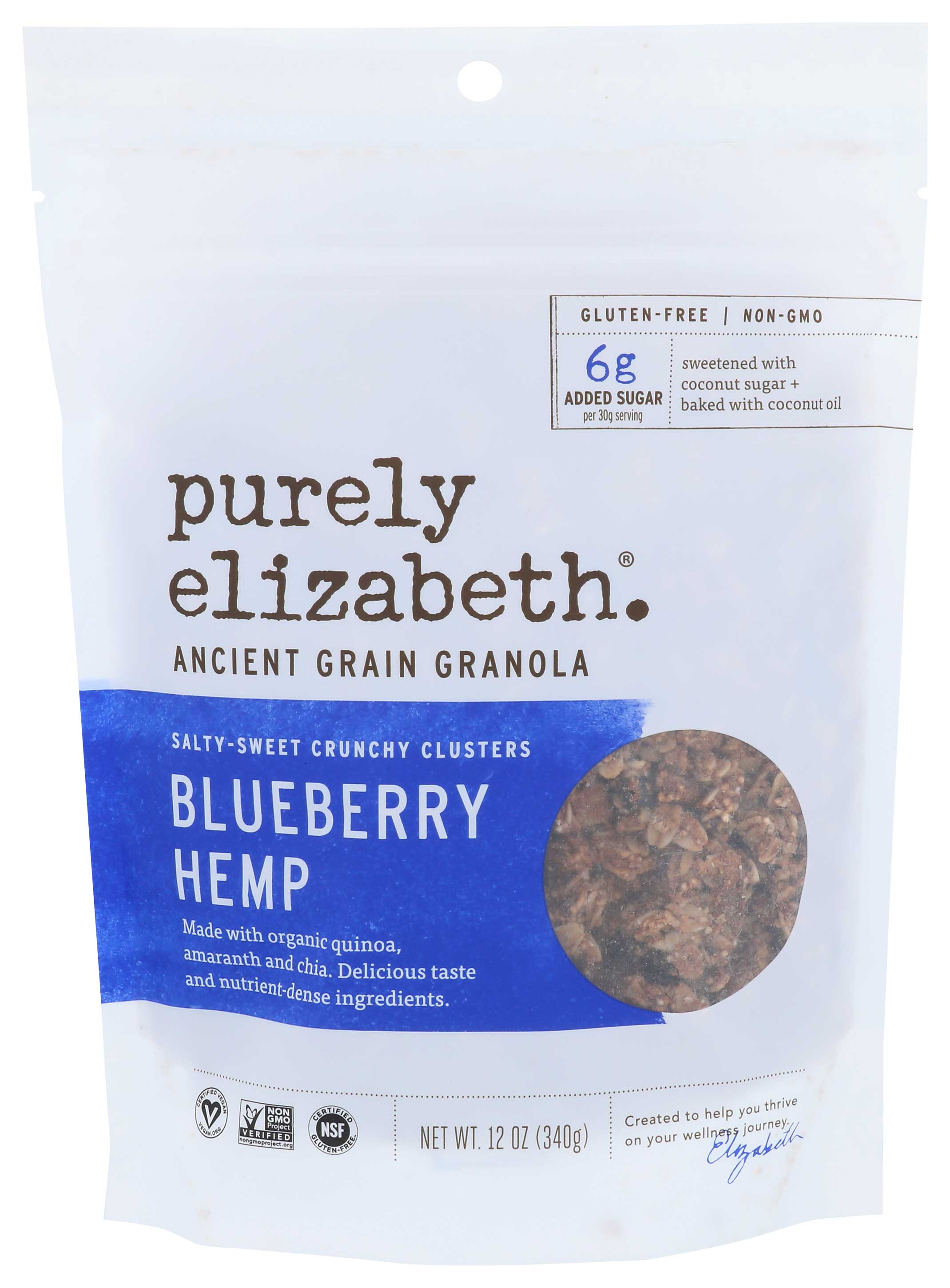 Purely Elizabeth Organic Blueberry Hemp Ancient Grain Granola Cereal ...