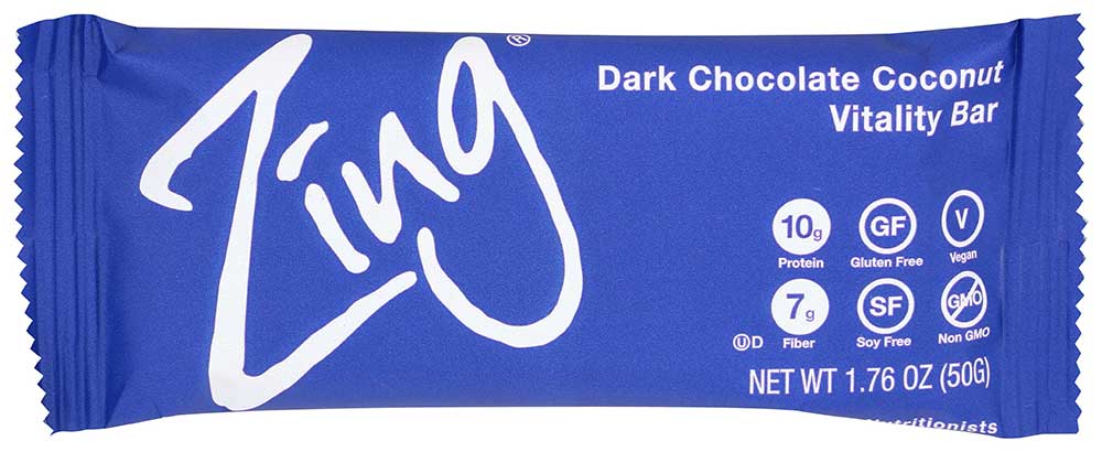 Zing Chocolate Coconut Bar, 1.76 Ounce -- 12 per case.