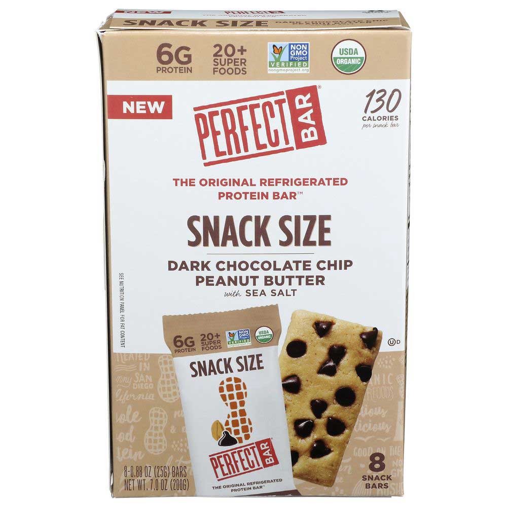 Perfect Bar Organic Dark Chocolate Chip Peanut Butter Protein Bar, 7 ...