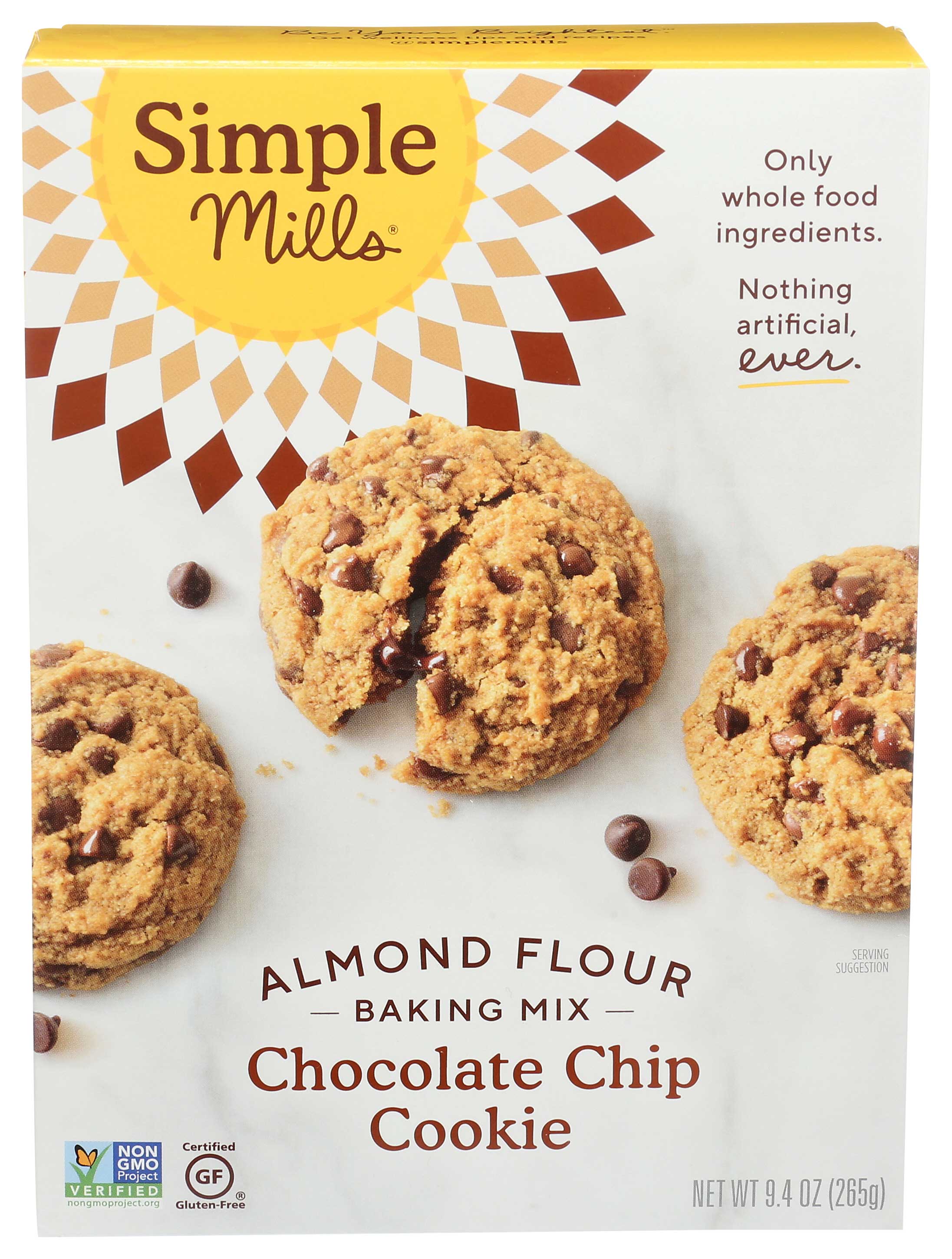 Simple Mills Chocolate Chips Cookie Almond Flour Baking Mix, 9.4 Ounce ...
