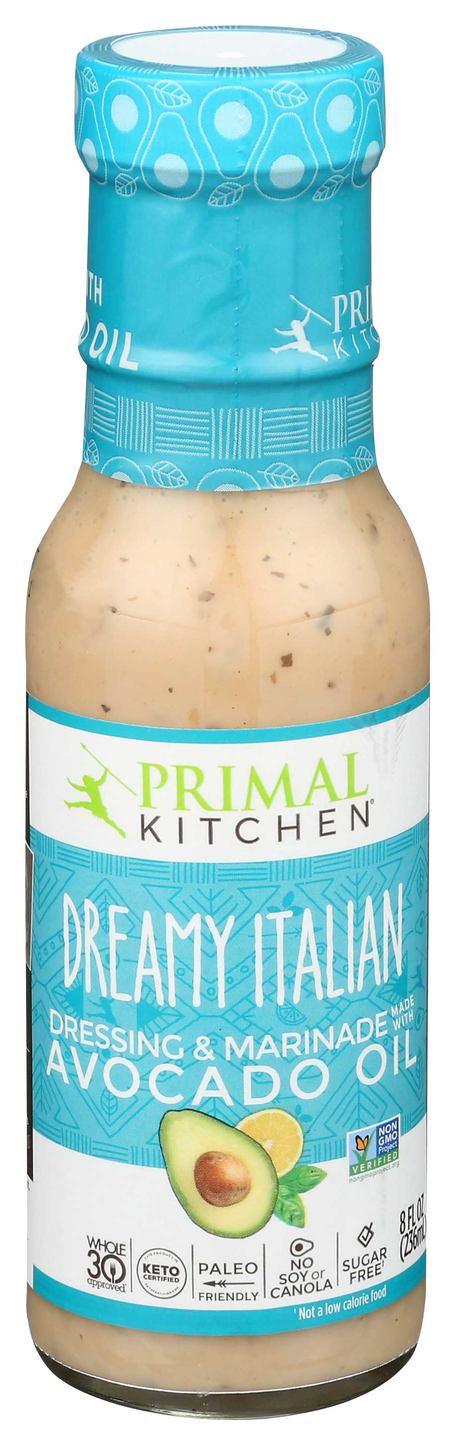Primal Kitchen Dreamy Italian Dressing and Marinade with Avocado Oil, 8 ...