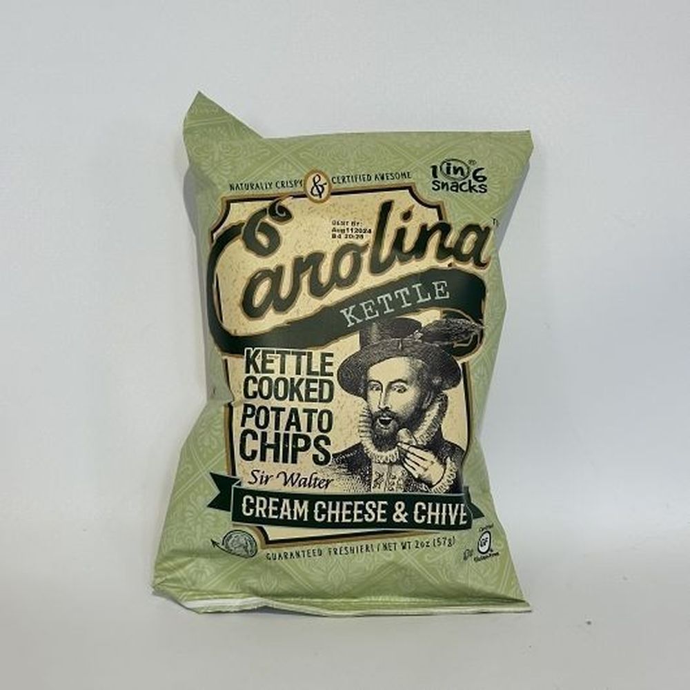 Carolina Cream Cheese and Chives Kettle Cooked Potato Chips, 2 Ounce ...
