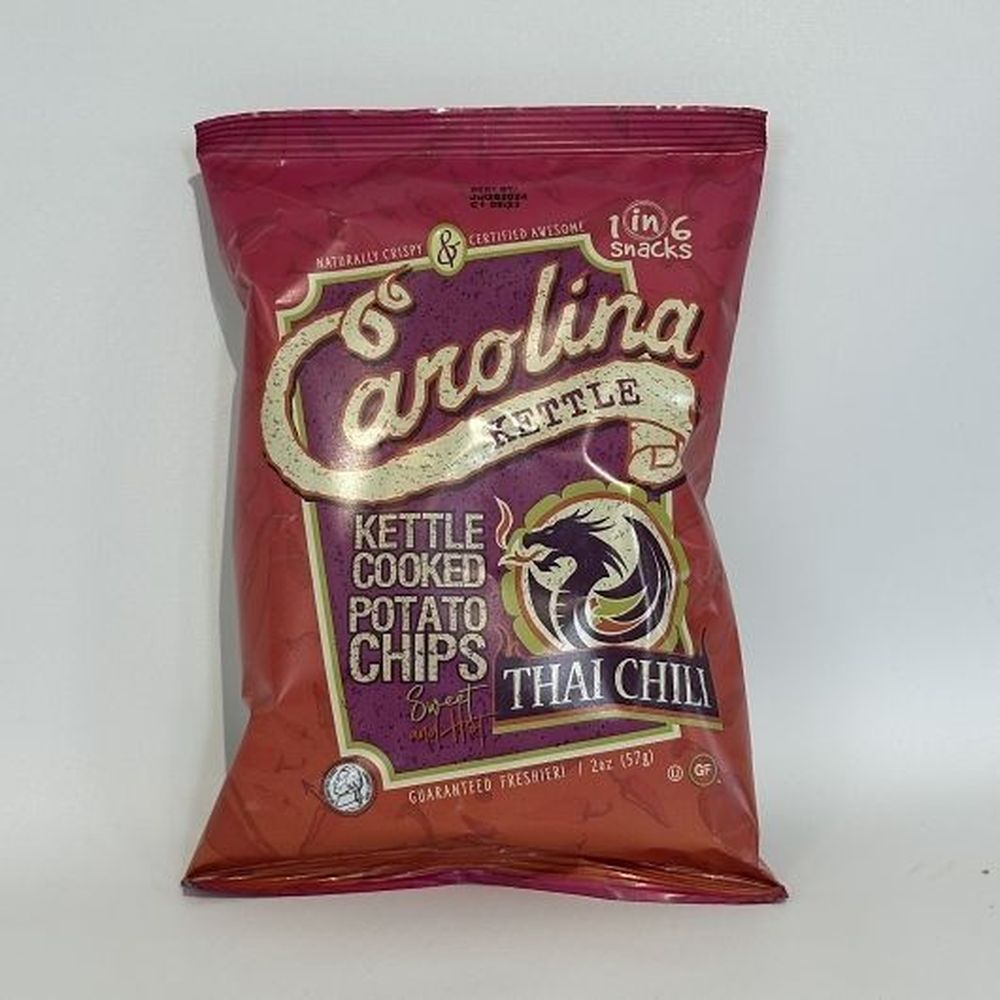 Carolina Kettle Thai Chili Flavored Kettle Cooked Potato Chips, 2 Ounce ...