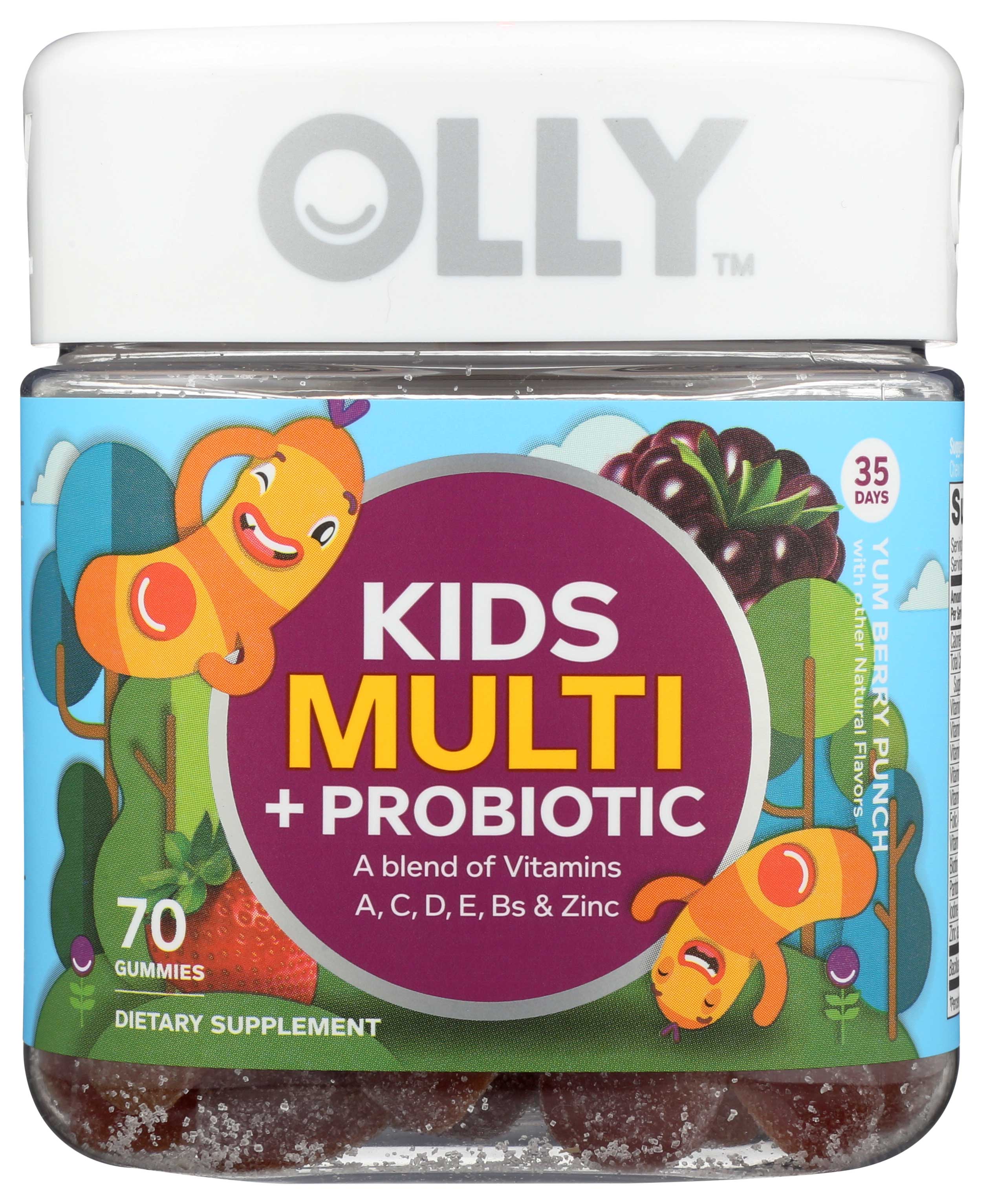 Olly Kids Multi Plus Probiotic Gummies Yummy Berry Punch ...