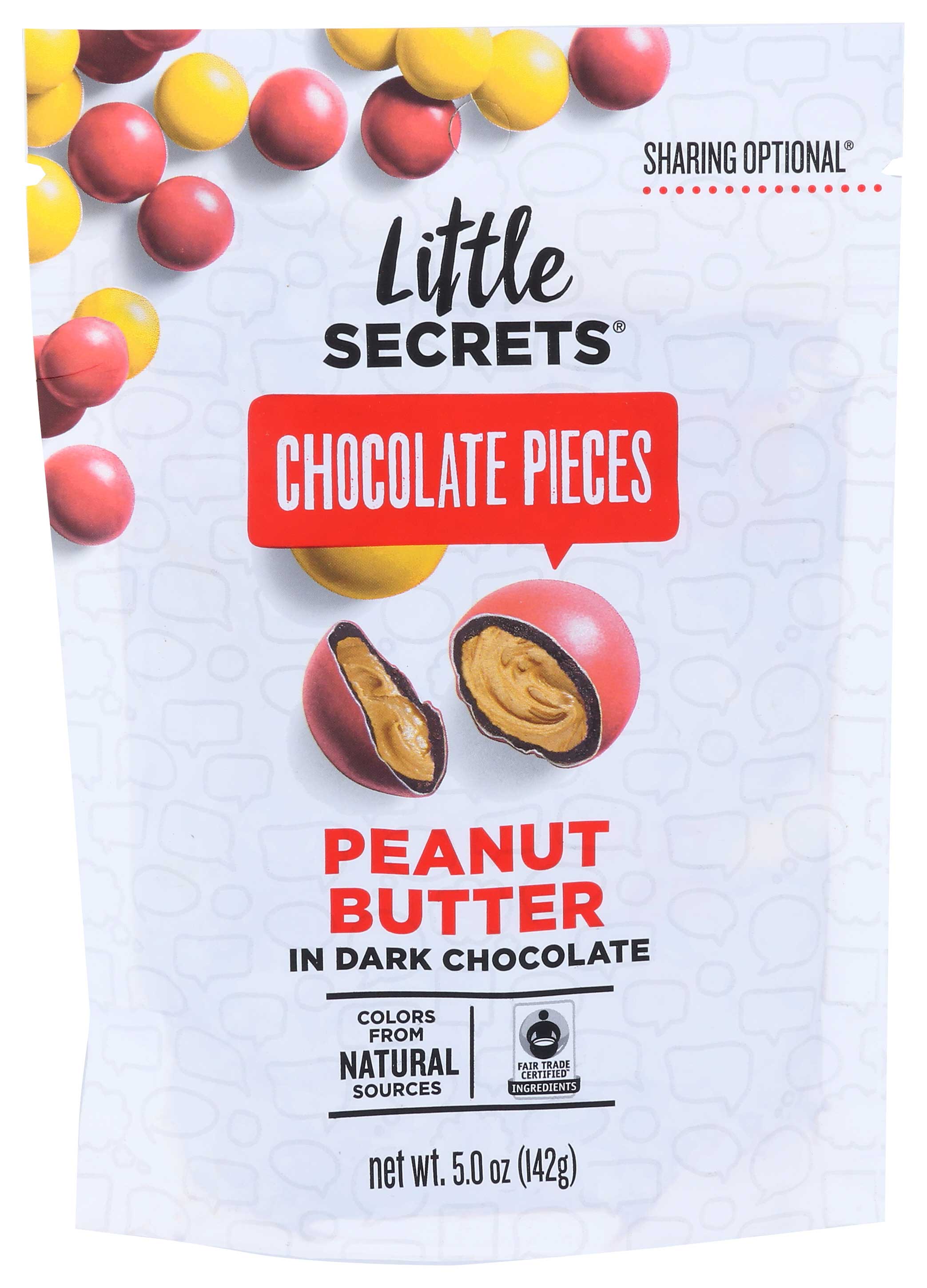Little Secrets Peanut Butter Dark Chocolate Candies 5 Ounce 8 Per Case