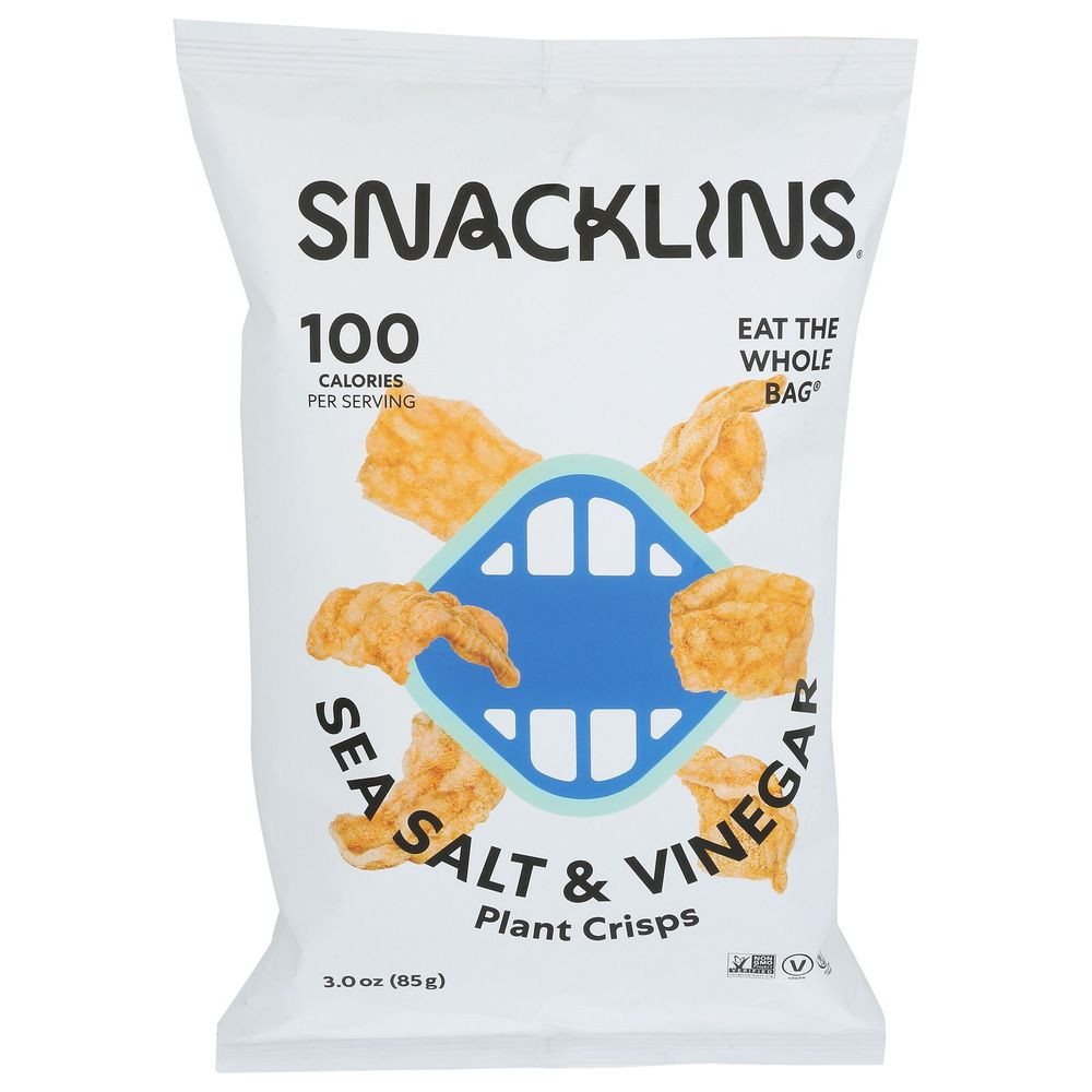 Snacklins Sea Salt and Vinegar Plant Crisps, 3 Ounce -- 12 per case