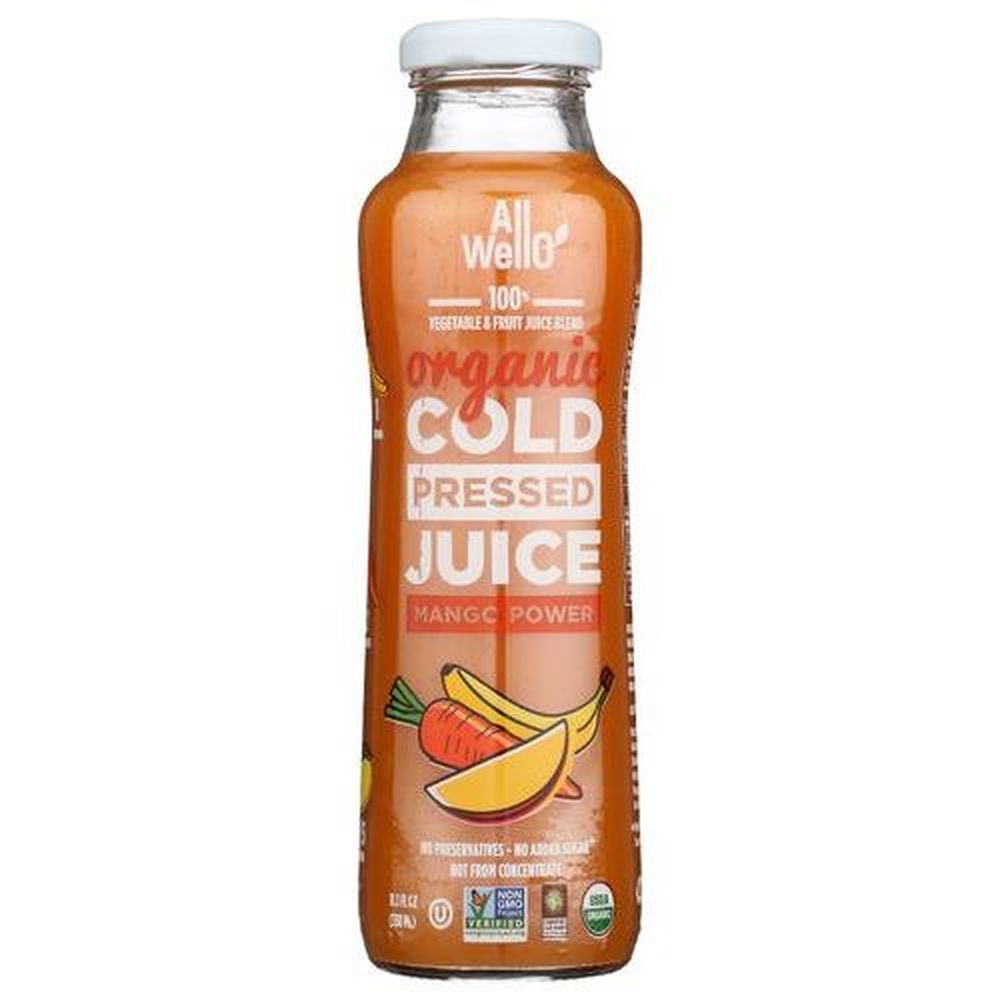 Allwello Organic Mango Power Cold Pressed Juice, 11.1 Fluid Ounce -- 12 ...