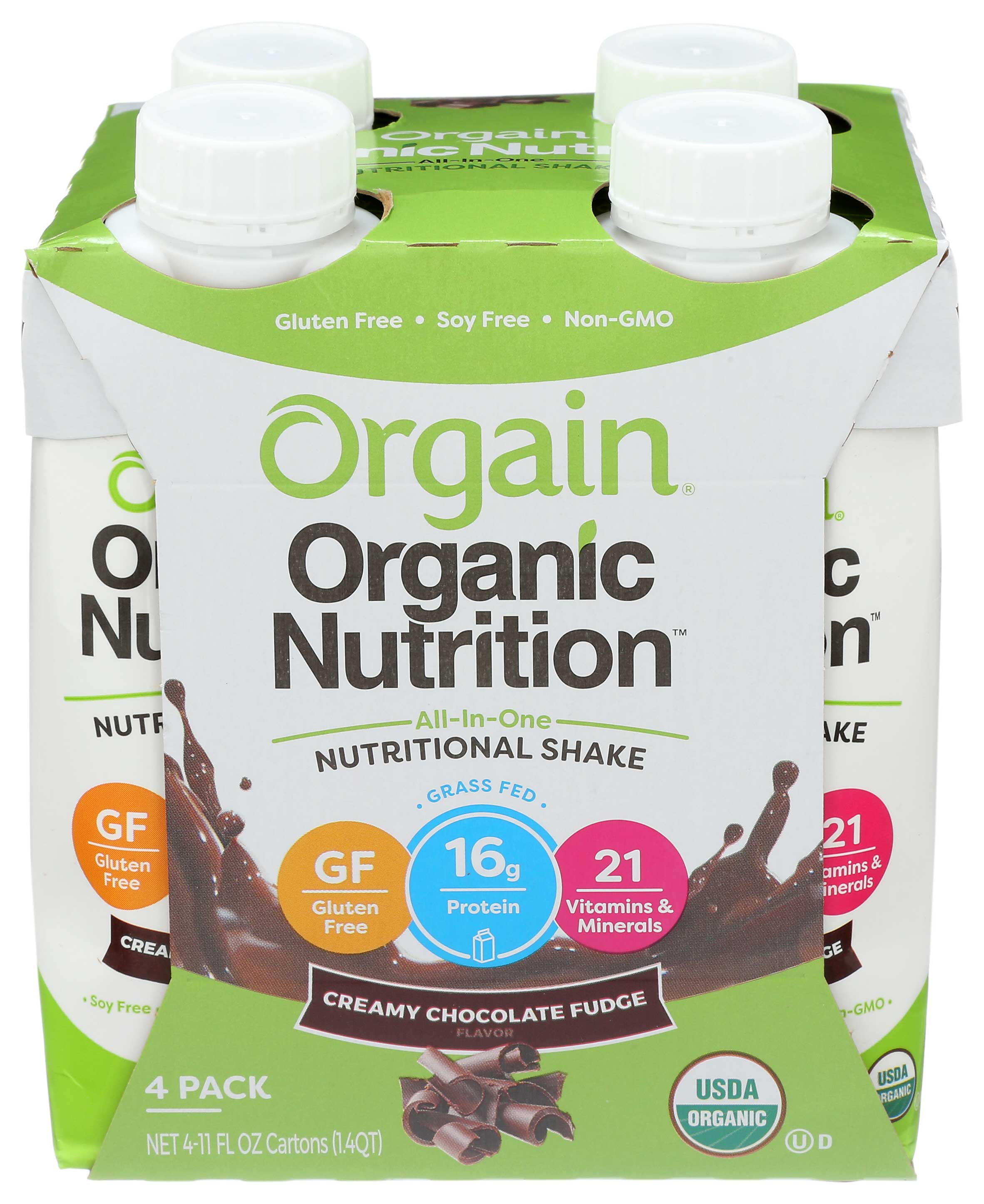 Orgain Organic Nutrition Shake Chocolate Fudge Case | FoodServiceDirect