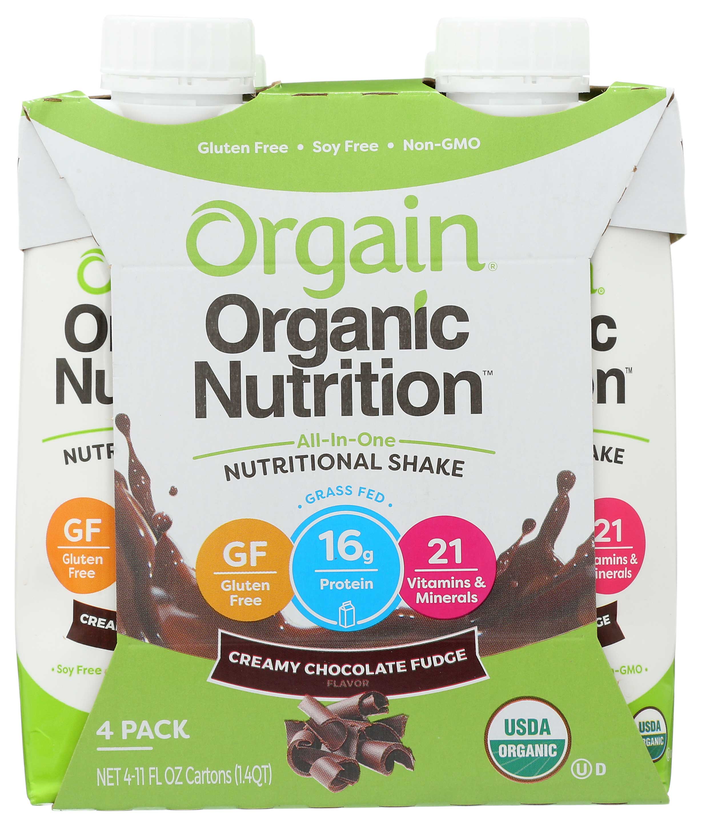 Orgain Organic Nutrition Creamy Chocolate Fudge Complete Protein Shake ...