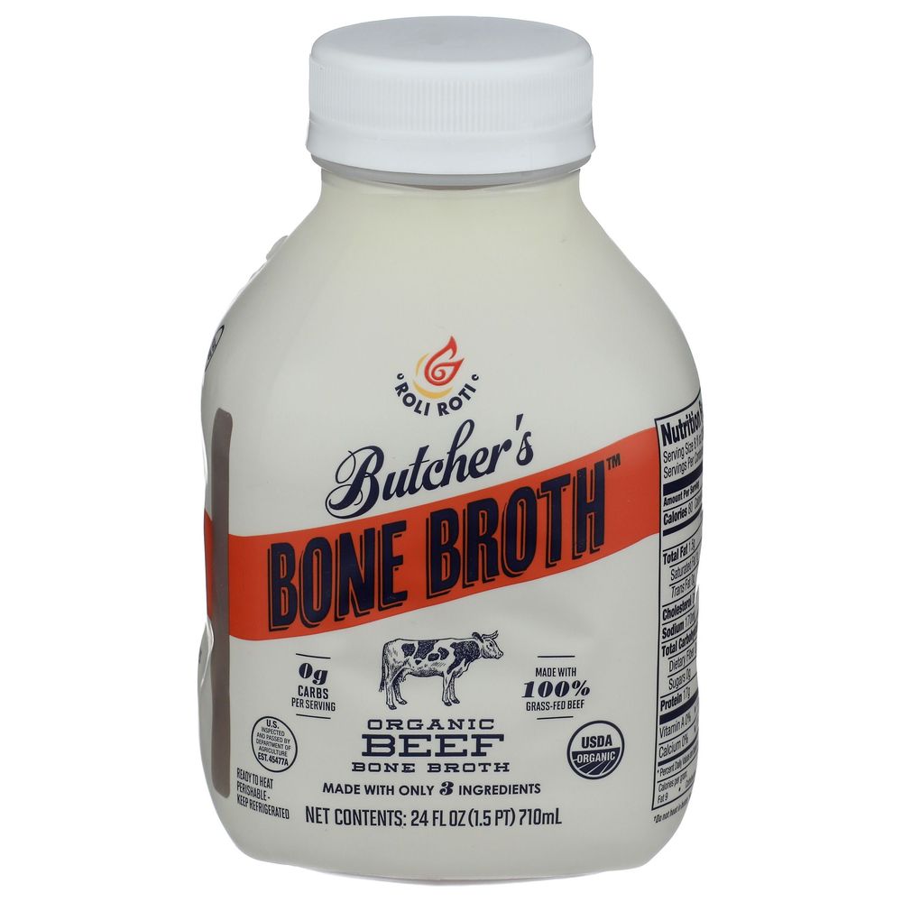 Roli Roti Organic Butchers Beef Bone Broth, 24 Fluid Ounce -- 8 per case