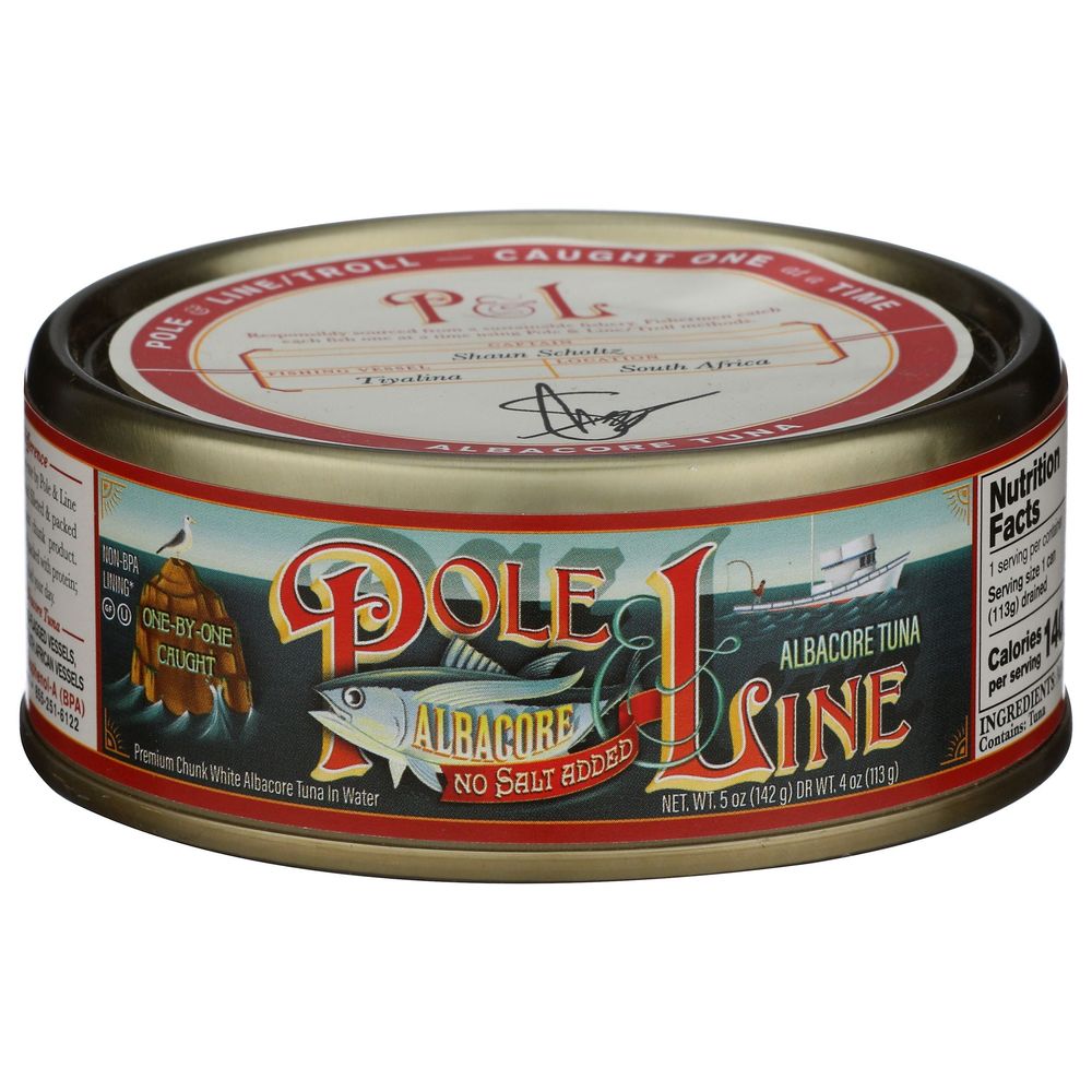 Pole and Line Albacore with No Salt Added in Water, 5 Ounce -- 12 per case