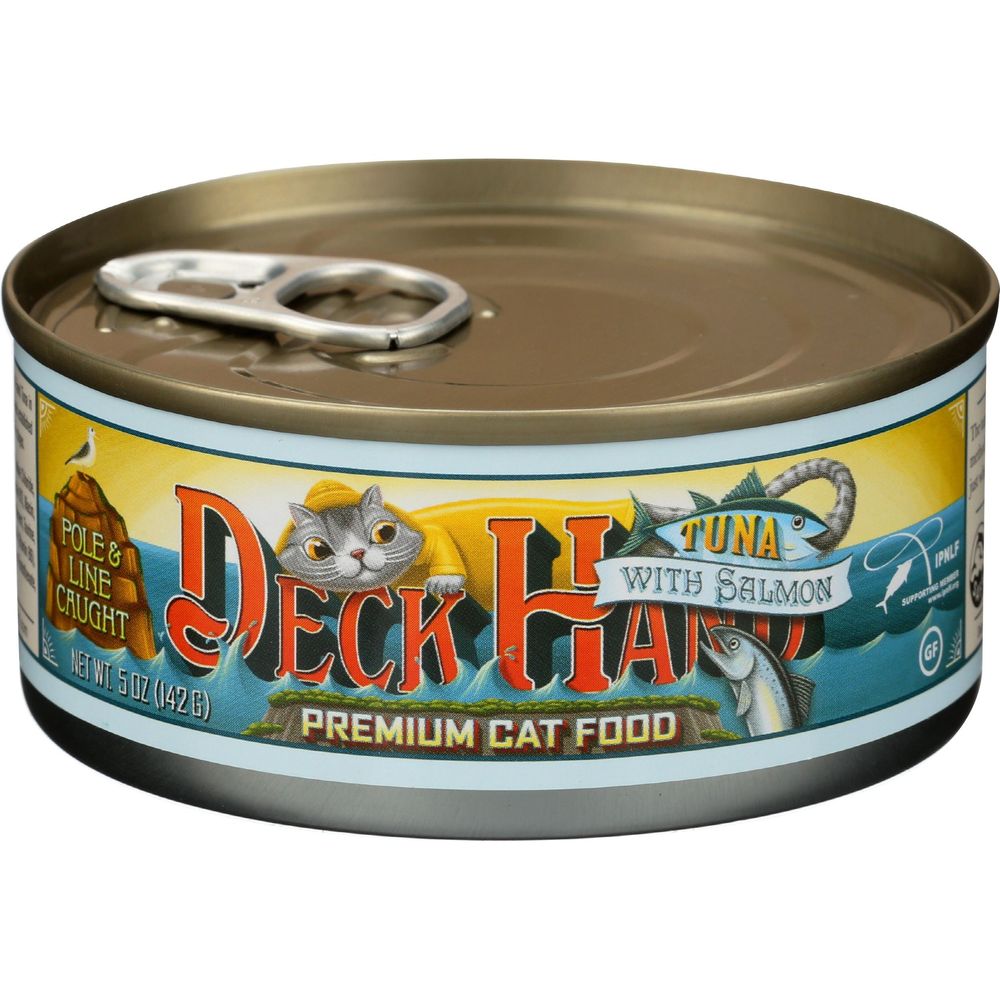 Deck Hand Pole and Line Caught Tuna with Salmon Premium Cat food, 5 ...