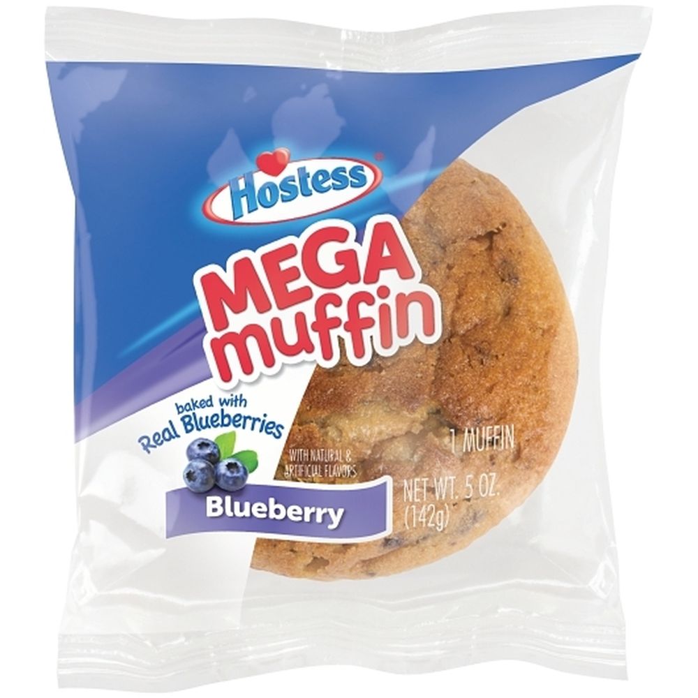 Hostess Blueberry Jumbo Muffin, 5 Ounce -- 36 per case