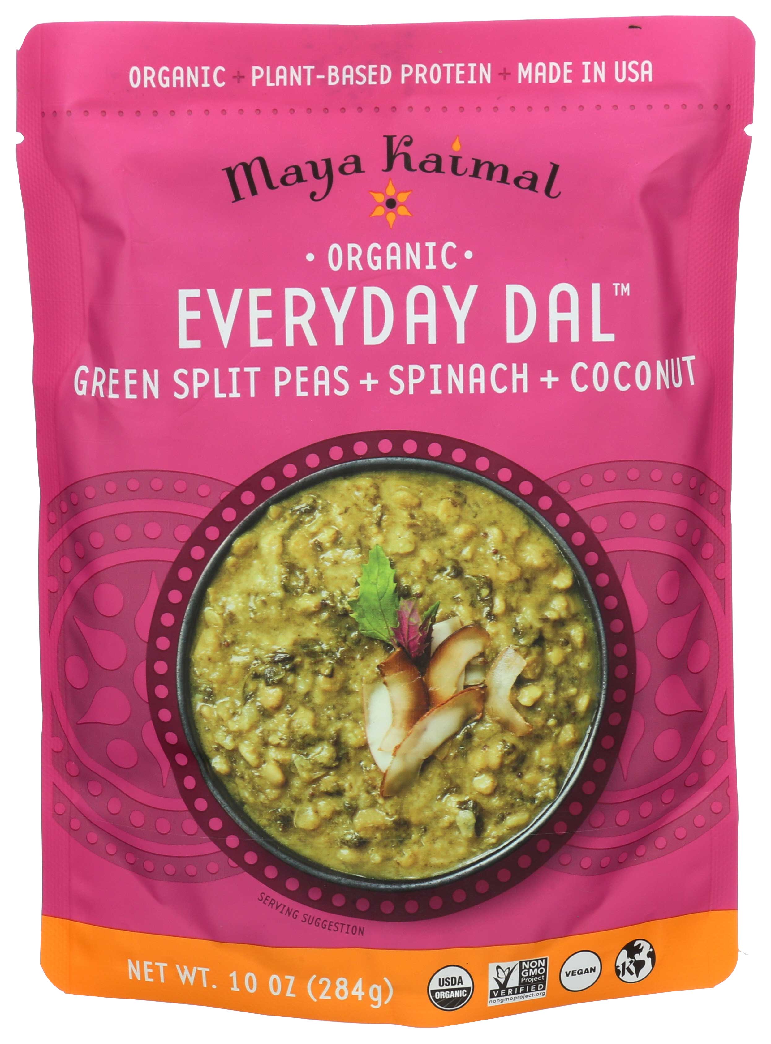 Maya Kaimal Green Split Pea Spinach and Coconut Everyday Dal, 10 Ounce ...