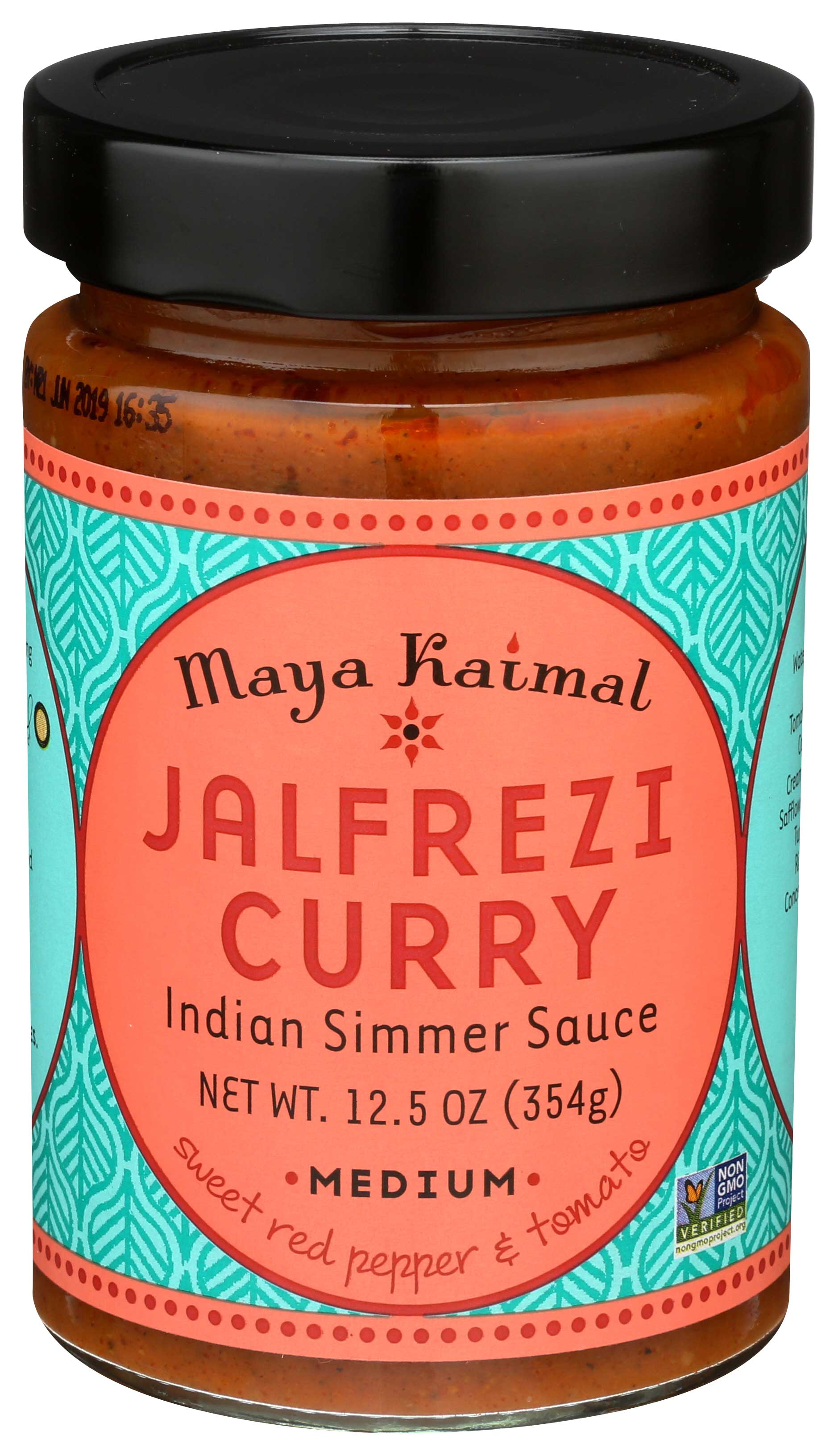 Maya Kaimal Jalfrezi Curry Medium Indian Simmer Sauce, 12.5 Ounce -- 6 per case.