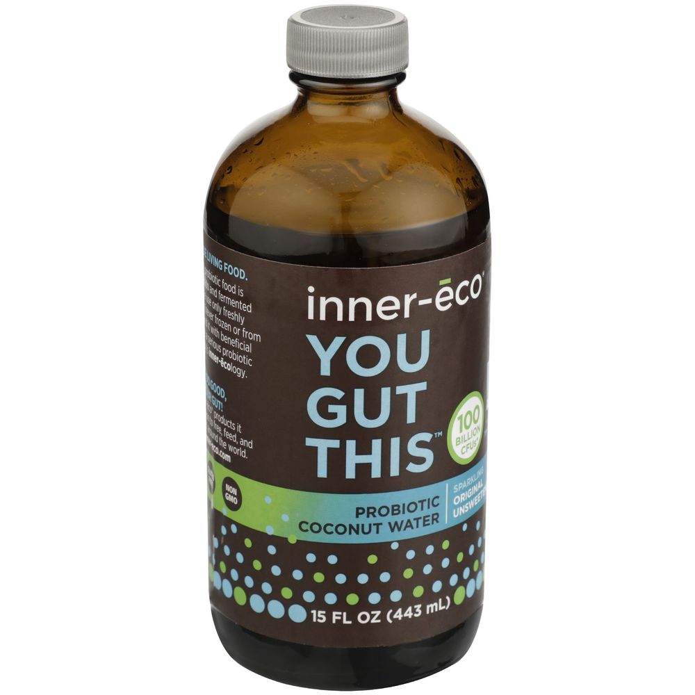 Inner Eco Original Unsweetened Probiotic Coconut Water, 15 Fluid Ounce ...