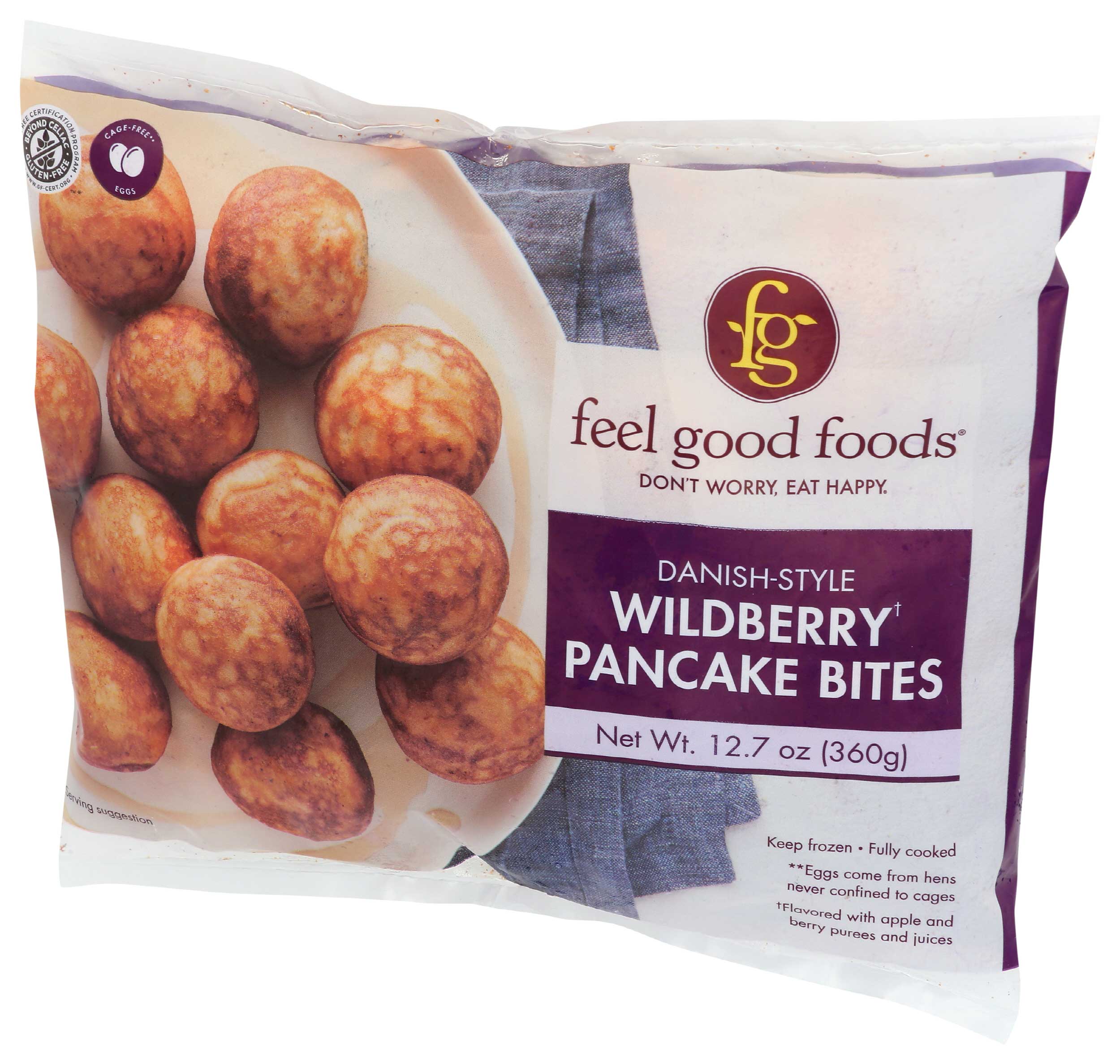 Feel Good Foods Wild berry Pancake Bites | FoodServiceDirect