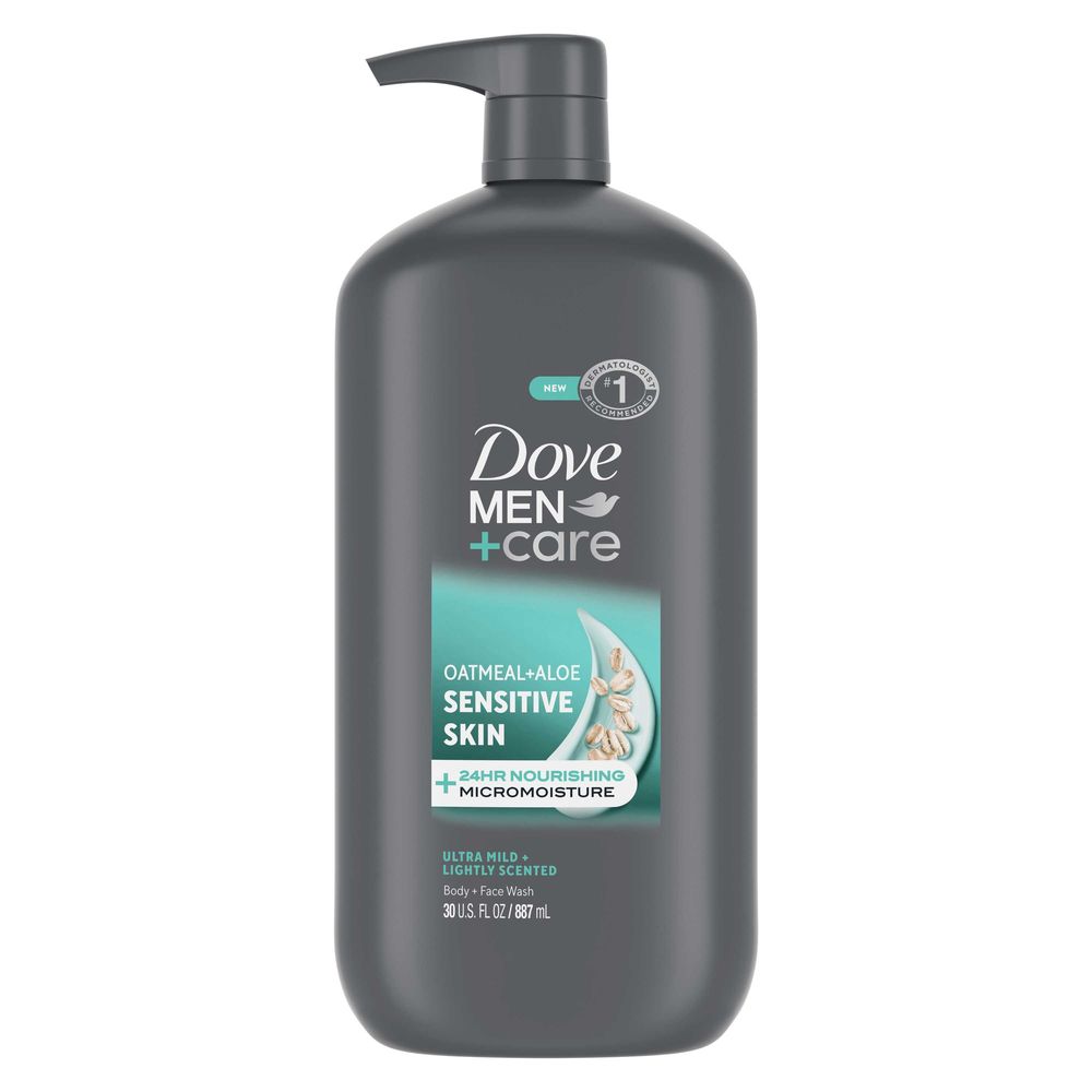 Dove Men Plus Care Sensitive Skin Body and Face Wash, 30 Fluid Ounce ...