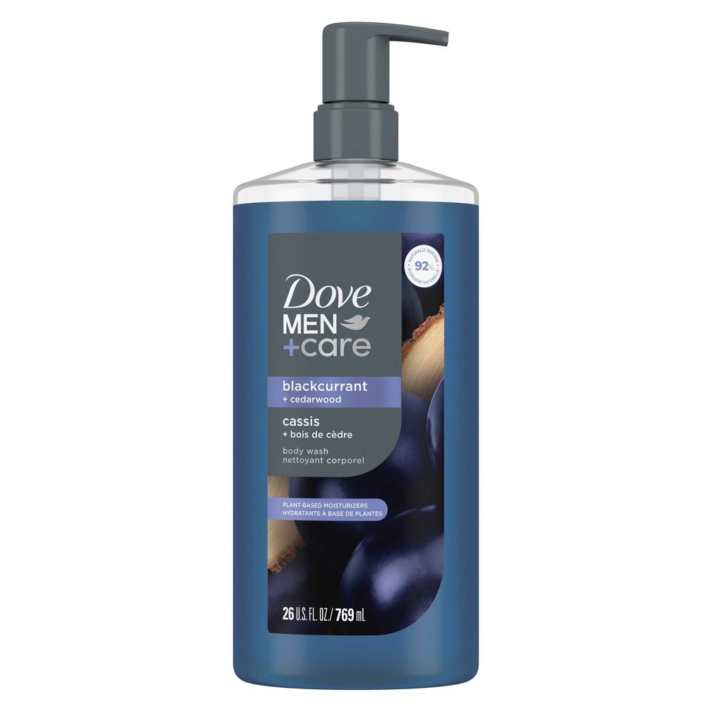 Dove Men Plus Care Blackcurrant Plus Cedarwood Body Wash, 26 Ounce -- 4 ...