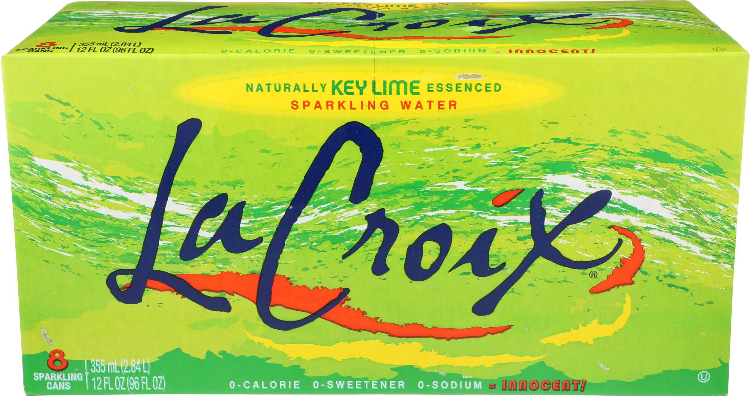 La Croix Key Lime Sparkling Water, 96 Fluid Ounce -- 3 per case