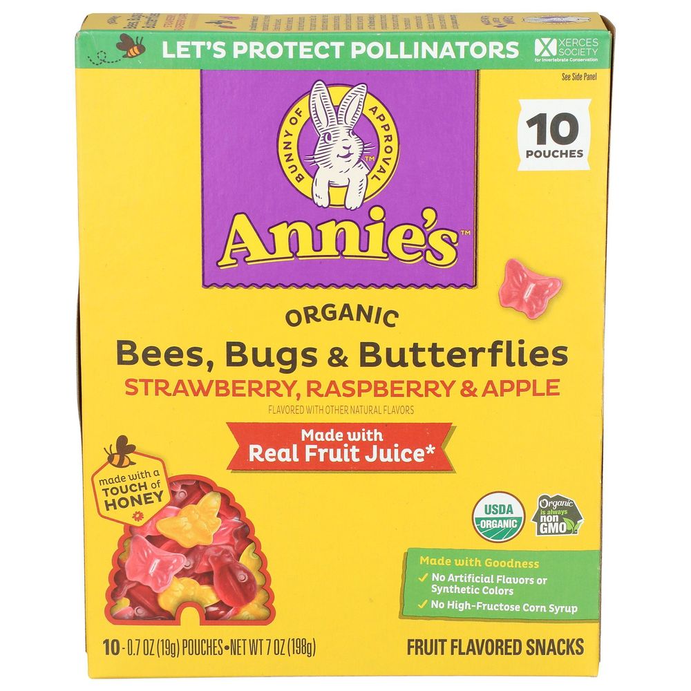 Annies Organic Bees Bugs and Butterflies Fruit Flavored Snacks ...