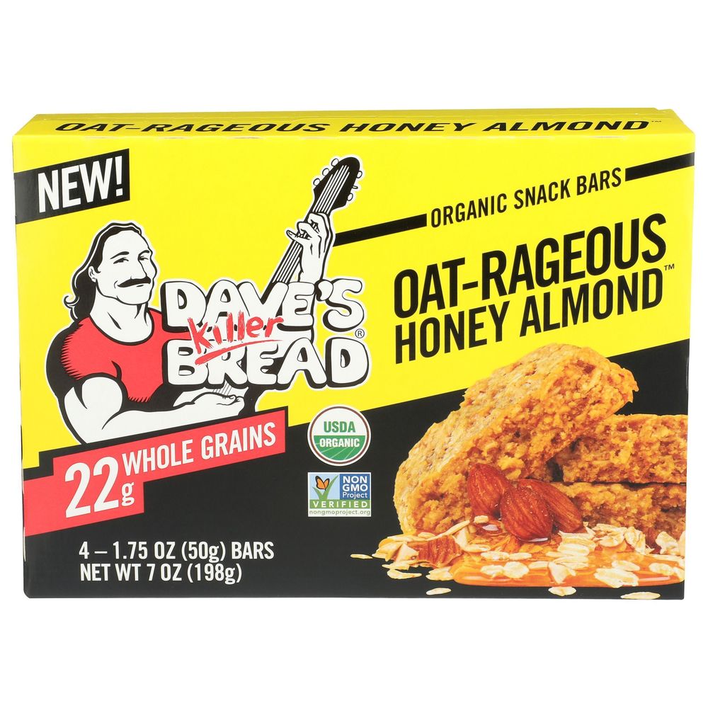 Daves Killer Bread Organic Whole Grain Oat-Rageous Honey Almond Snack ...