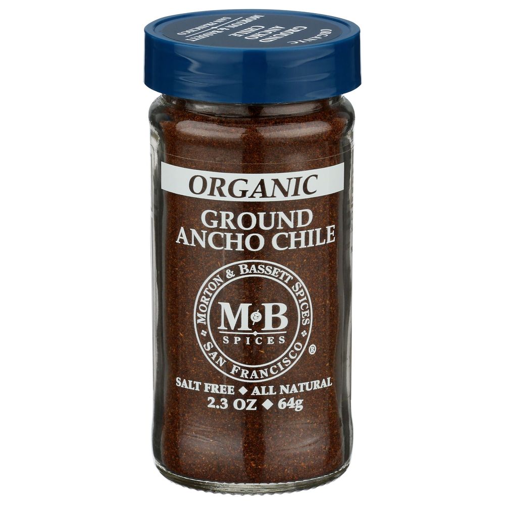 Morton and Bassett Organic Ground Ancho Chile Powder Seasoning, 2.3 ...