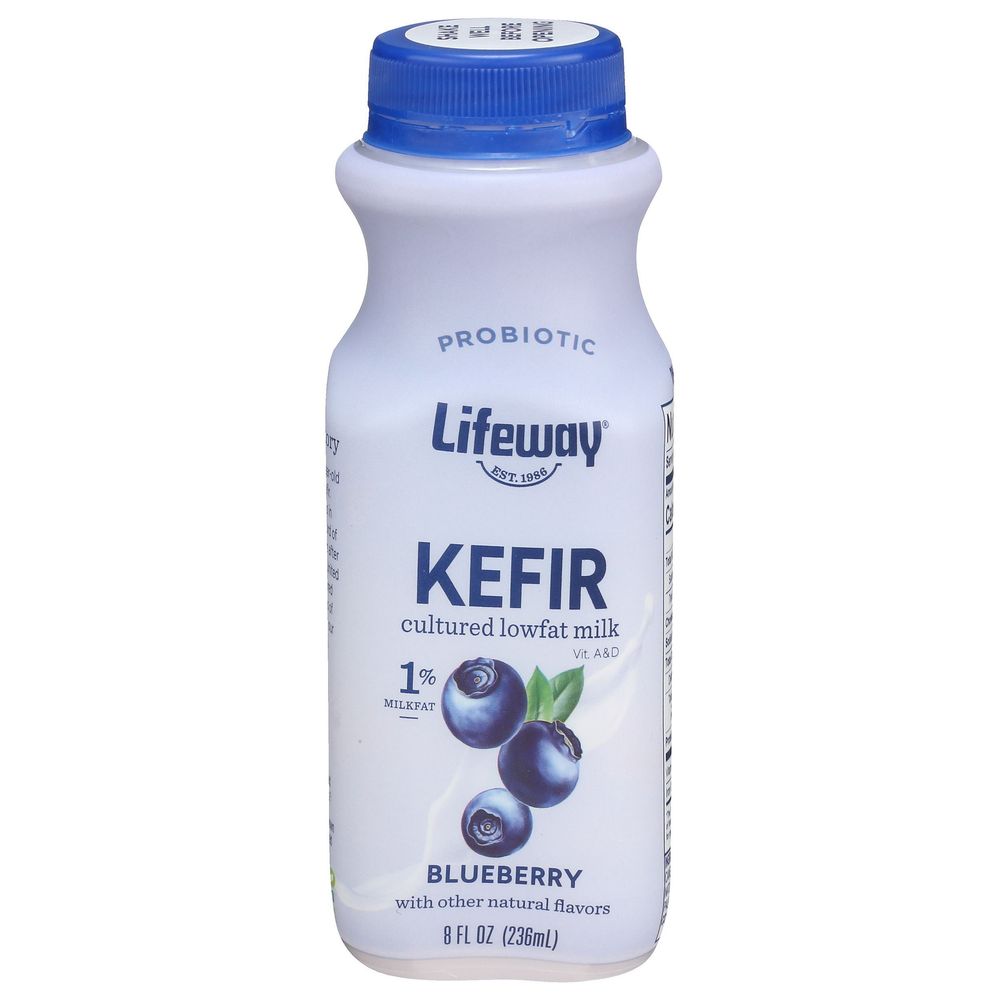 Lifeway Low Fat Blueberry Kefir, 8 Fluid Ounce -- 6 per case