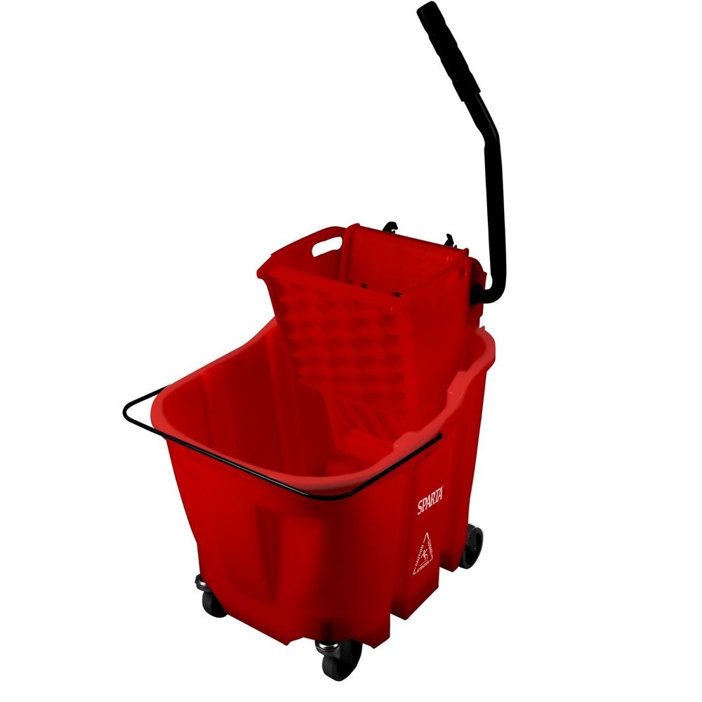 Carlisle 8690405 OmniFit Red Mop Bucket with Sidepress Wringer - Combo ...