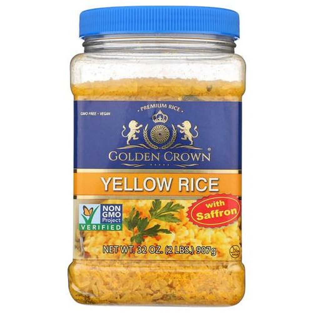 Golden Crown Yellow Rice with Saffron, 2 Pound -- 4 per case