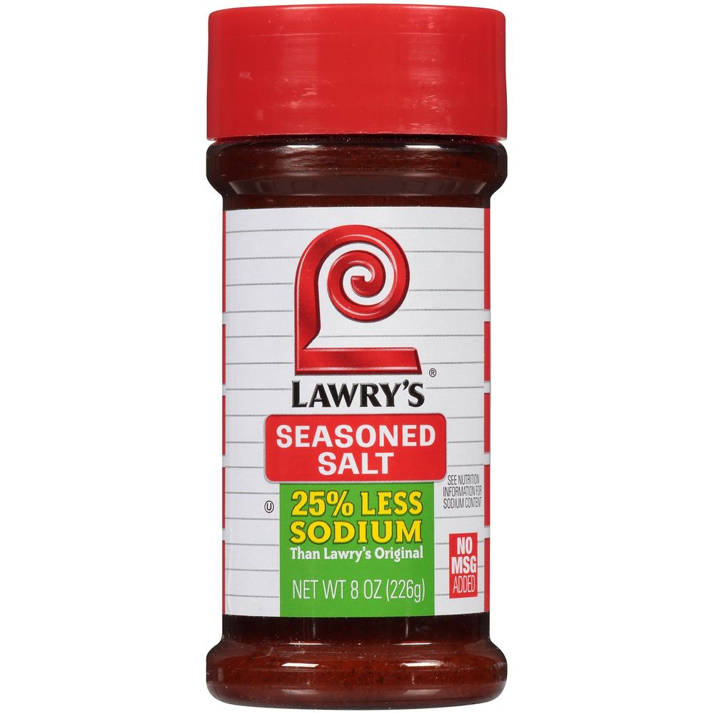 Lawrys Less Sodium Seasoned Salt, 8 Ounce -- 12 per case