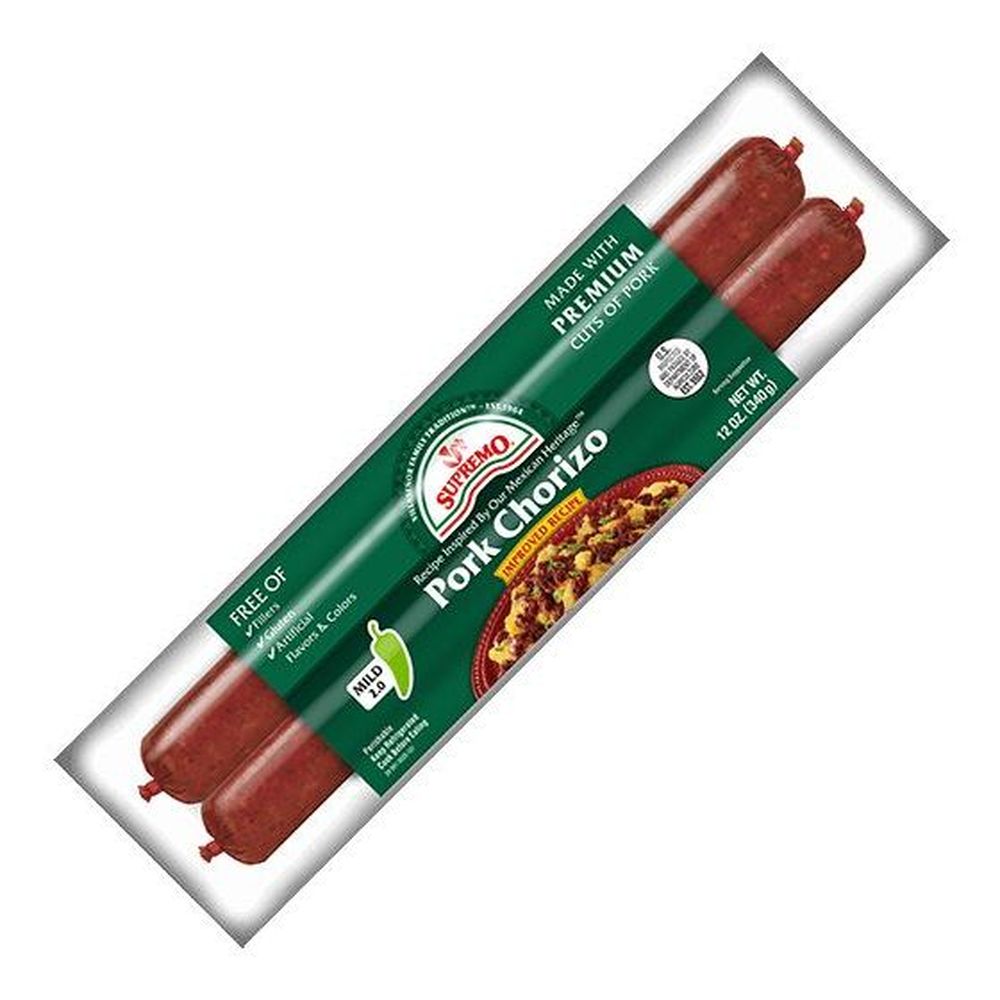 V and V Supremo Mild Pork Chorizo, 12 Ounce -- 15 per case ...