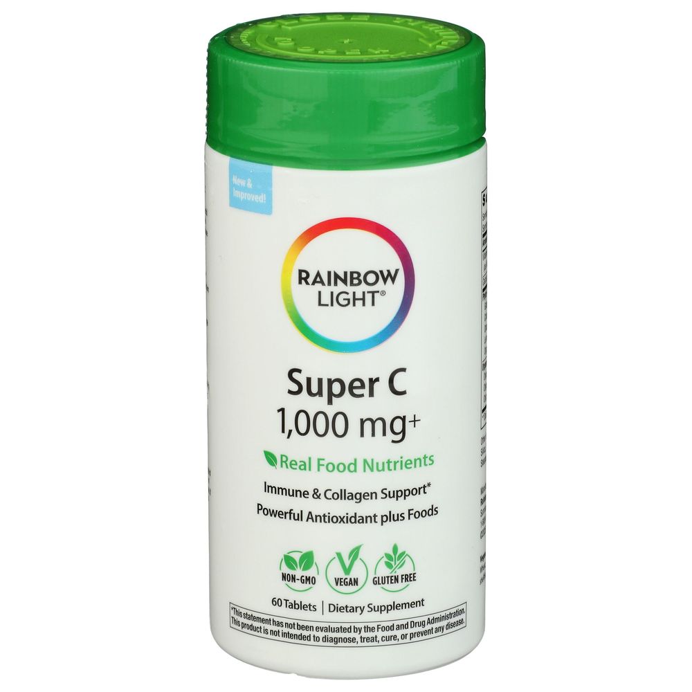 Rainbow Light Super C 1000mg Plus Real Food Nutrients Tablet, 60 count