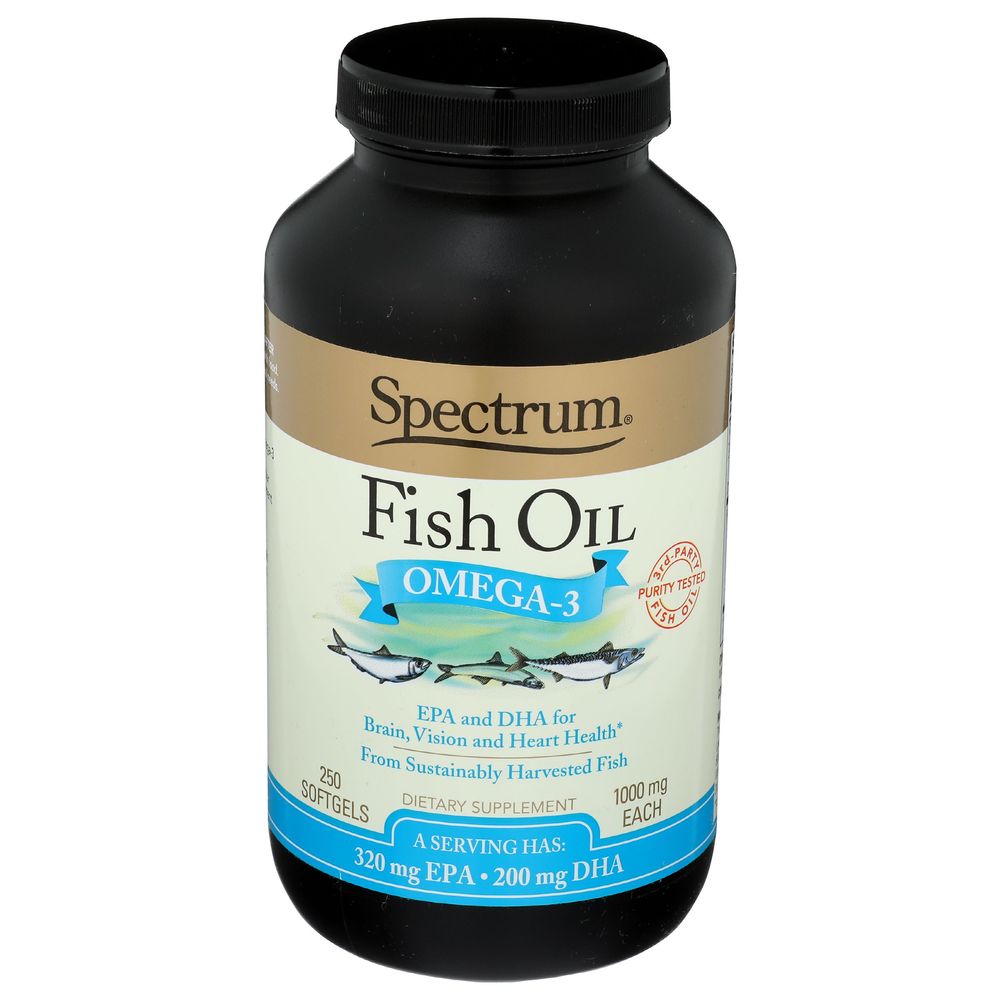 Spectrum Essentials Omega 3 Fish Oil Softgel, 250 count ...