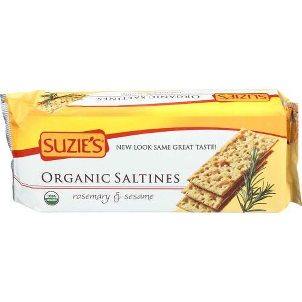 Suzies Organic Rosemary and Sesame Saltines Cracker, 8.8 Ounce -- 12 ...