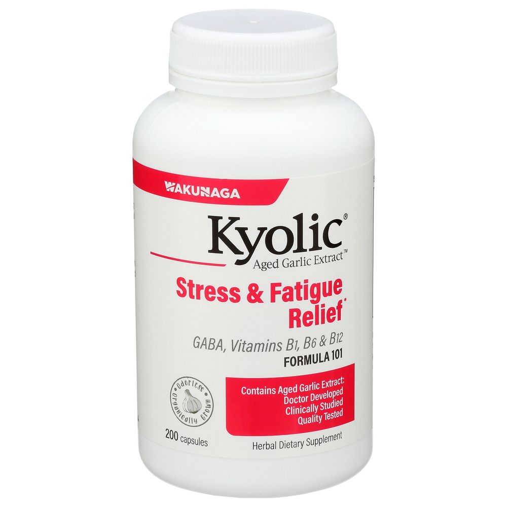 Kyolic Aged Garlic Extract Formula 101 Stress and Fatigue Relief ...