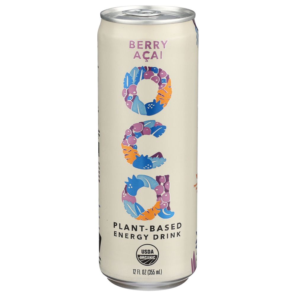 Oca Organic Berry Acai Plant Based Energy Drink, 12 Fluid Ounce -- 12 ...