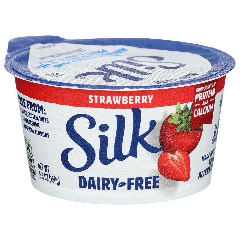 Silk Strawberry Soymilk Dairy Free Yogurt Alternative, 5.3 Fluid Ounce ...