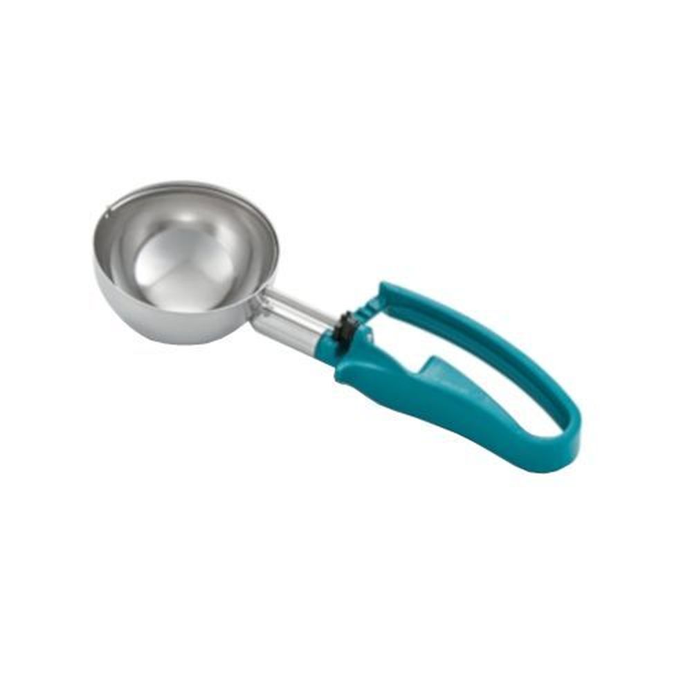 Vollrath 47389 Stainless Steel Number 5 Disher with Teal Squeeze Handle ...
