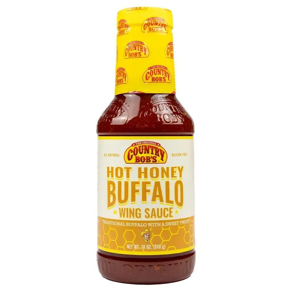 Country Bobs Hot Honey Buffalo Wing Sauce, 18 Ounce -- 6 per case