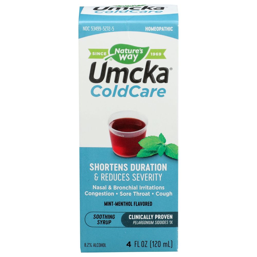 Natures Way Umcka Mint-Menthol ColdCare Syrup, 4 Ounce ...