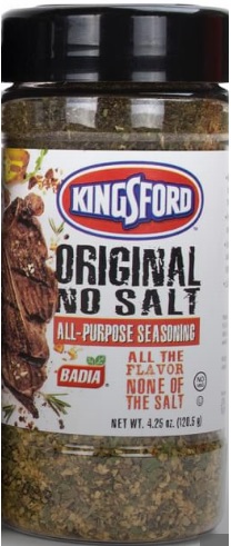 Kingsford Original No Salt All Purpose Seasoning, 4.25 Ounce -- 6 per ...